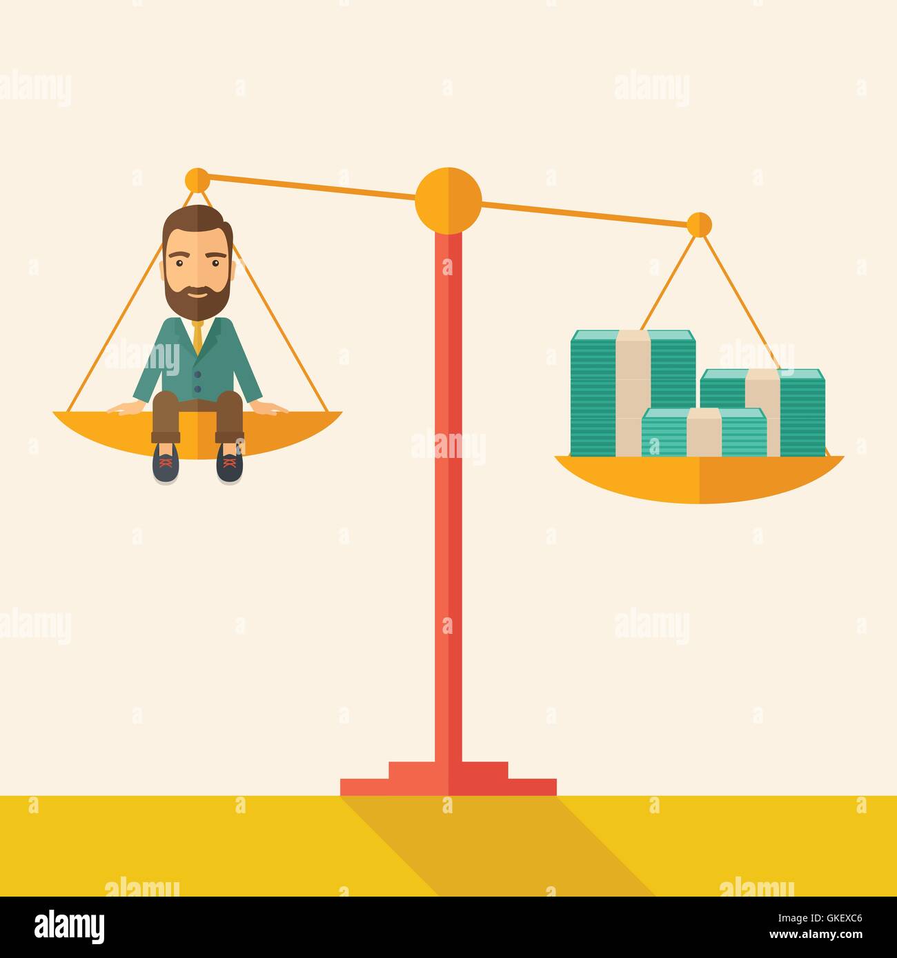 Compare balance scale cartoon Stock Vector Images - Alamy