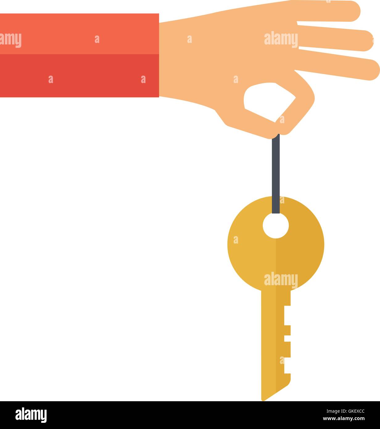 Hand with a key Stock Vector Image & Art - Alamy