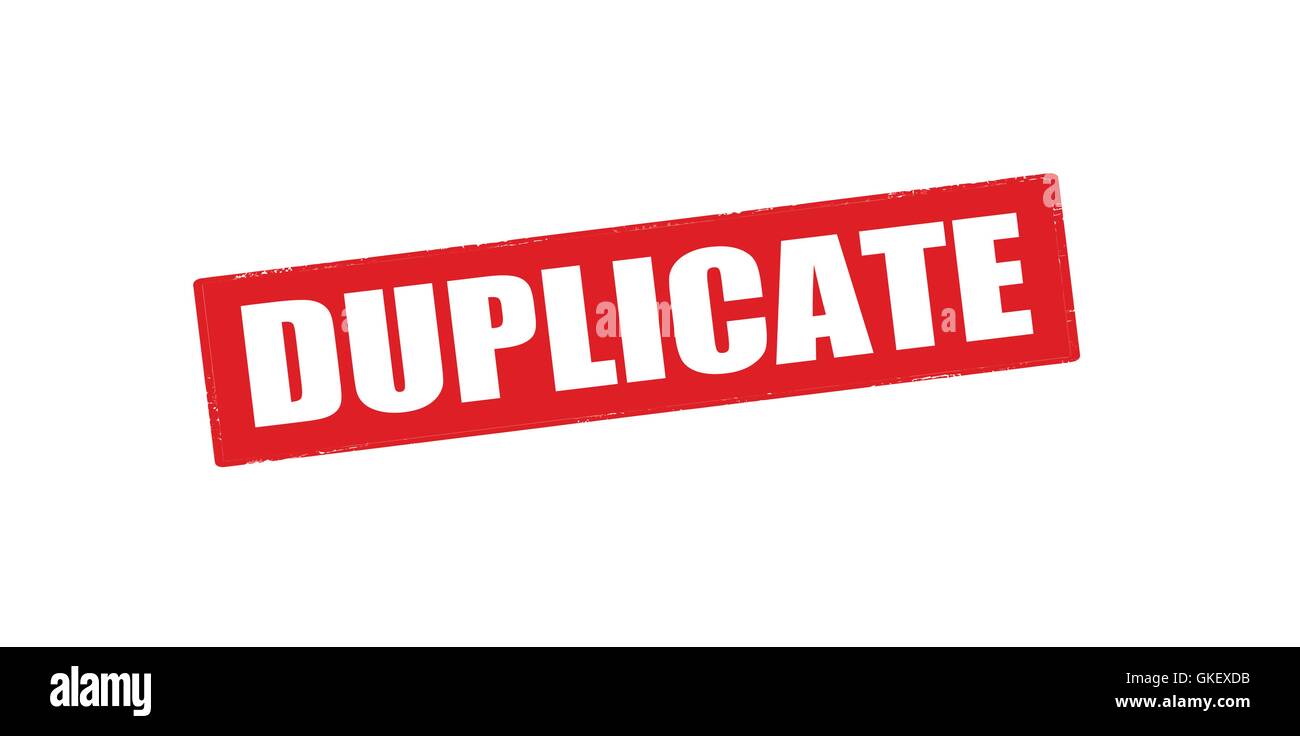 Duplicate stamp Cut Out Stock Images & Pictures - Alamy