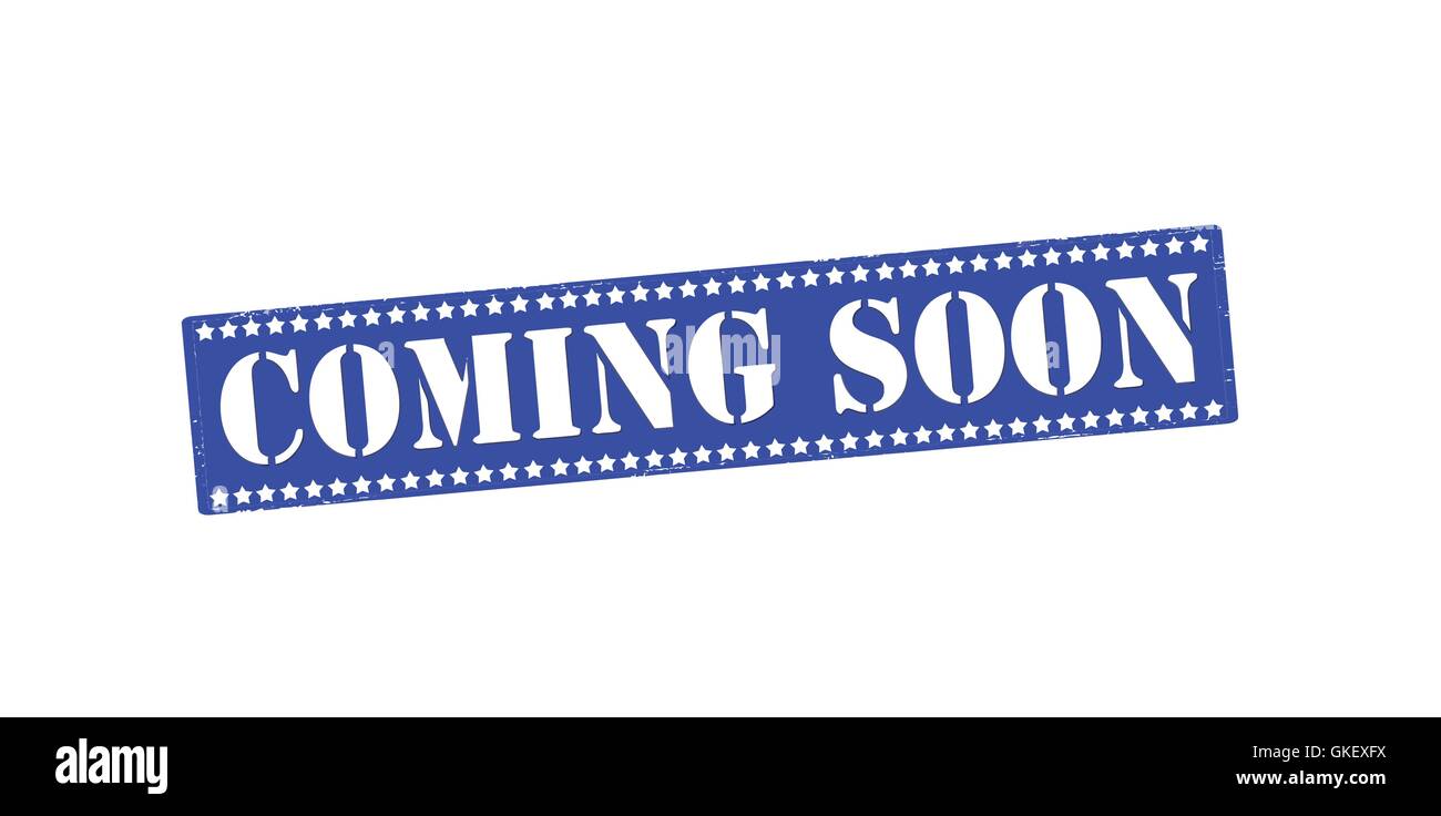 Coming soon blue grunge Stock Vector Images - Alamy
