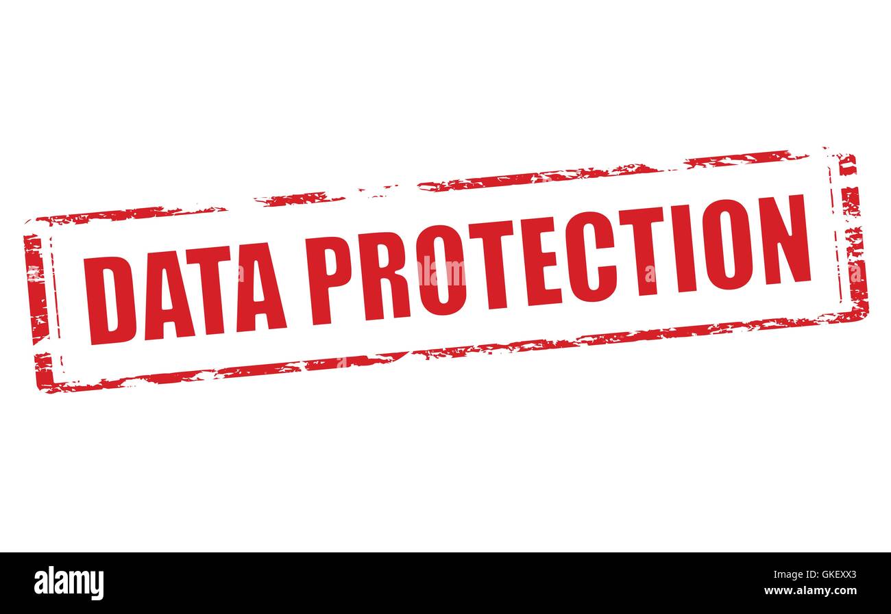 Data protection stamp Stock Vector Images - Alamy