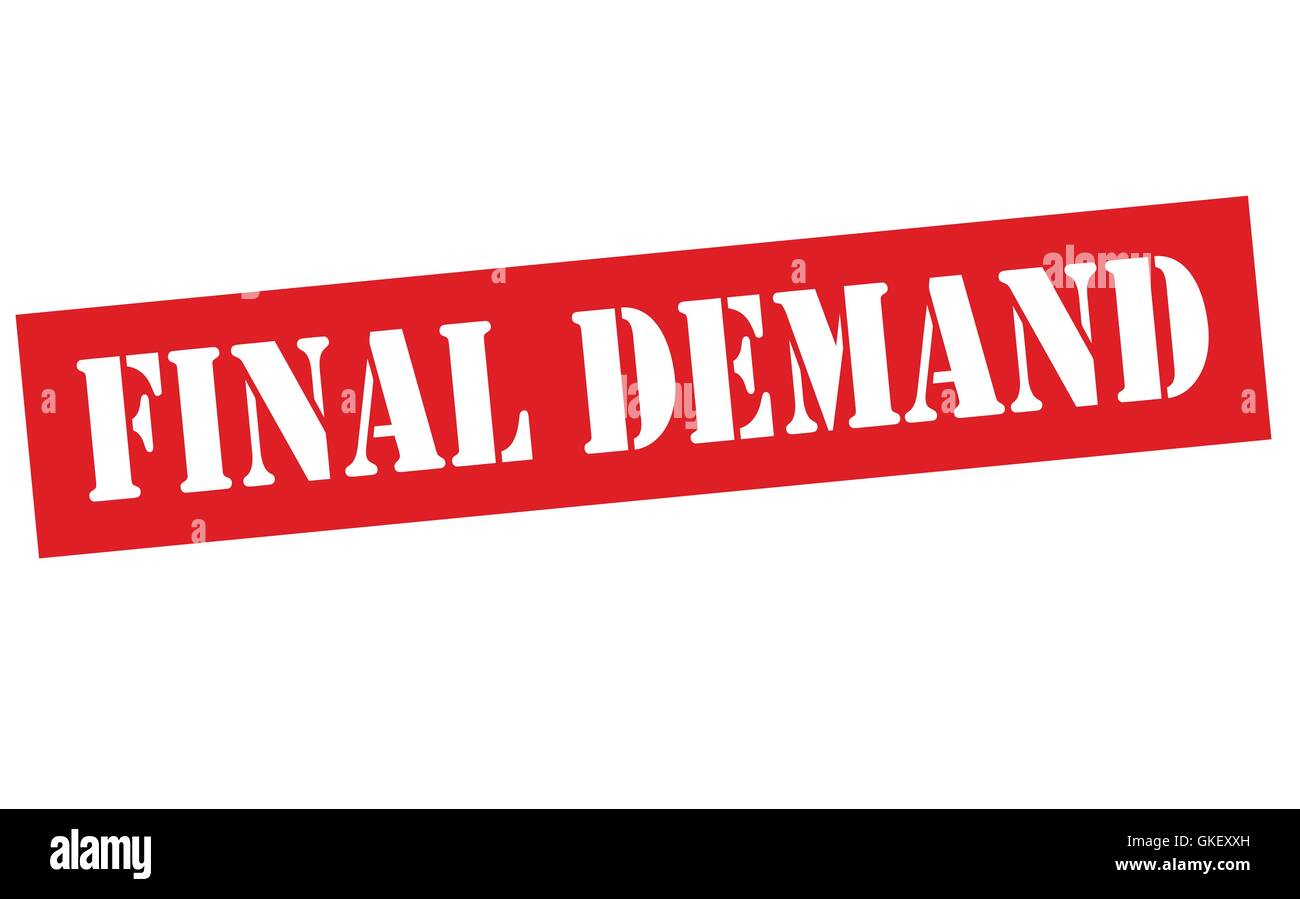 Final demand stamp hi-res stock photography and images - Alamy