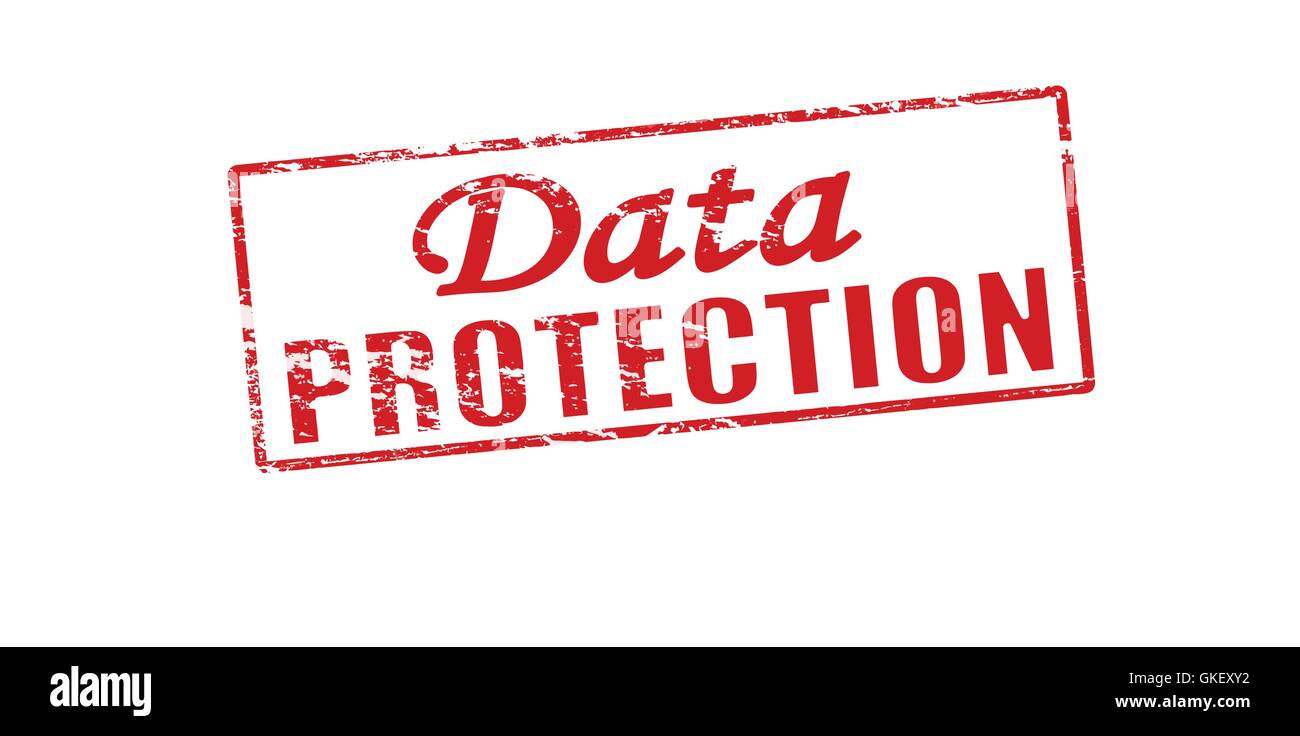 Data protection stamp Stock Vector Images - Alamy