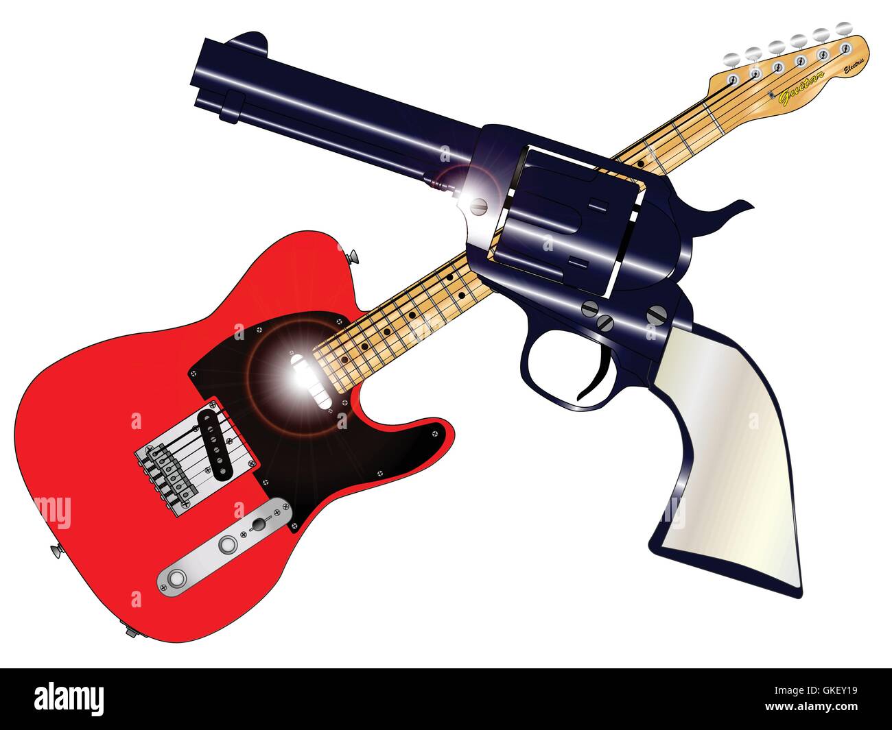 Western musical instrument Stock Vector Images - Alamy