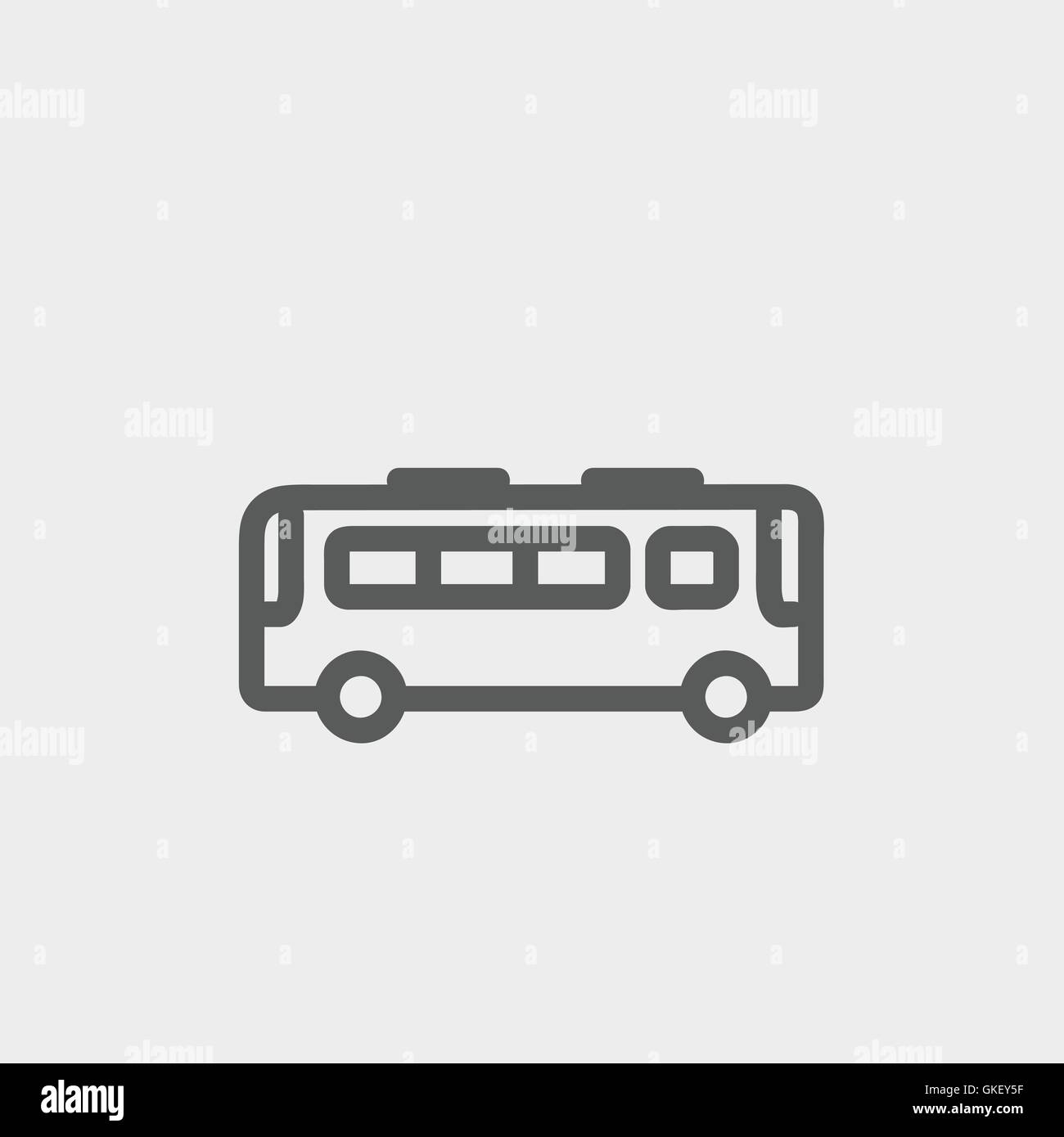 Bus thin line icon Stock Vector Image & Art - Alamy