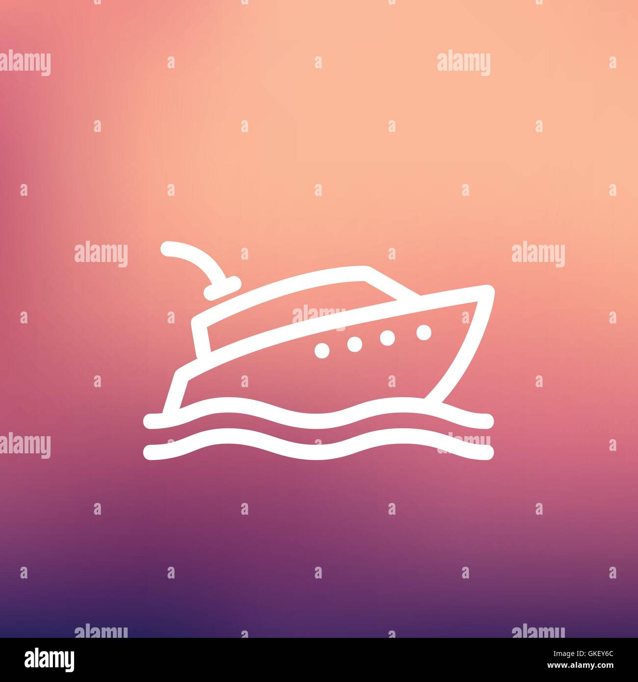 Yacht thin line icon Stock Vector Image & Art - Alamy