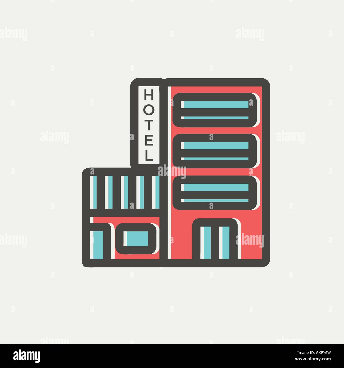 Hotel thin line icon Stock Vector Image & Art - Alamy
