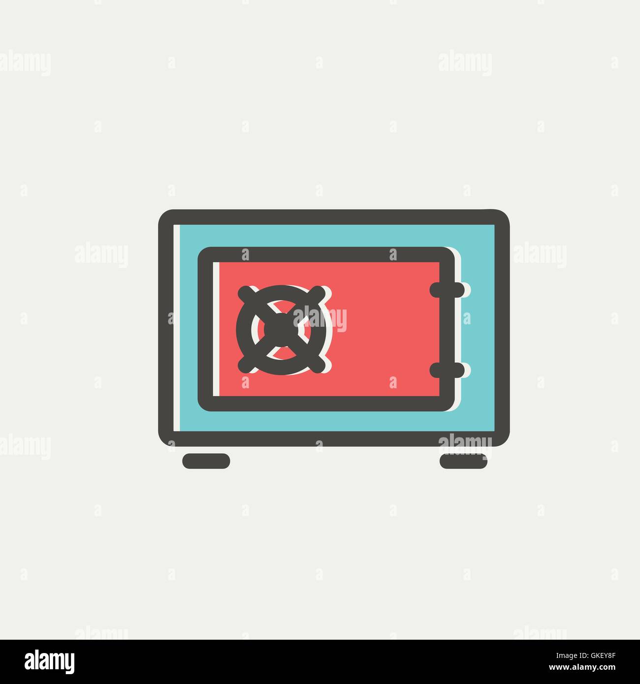 Fire flame thin line Stock Vector Images - Alamy