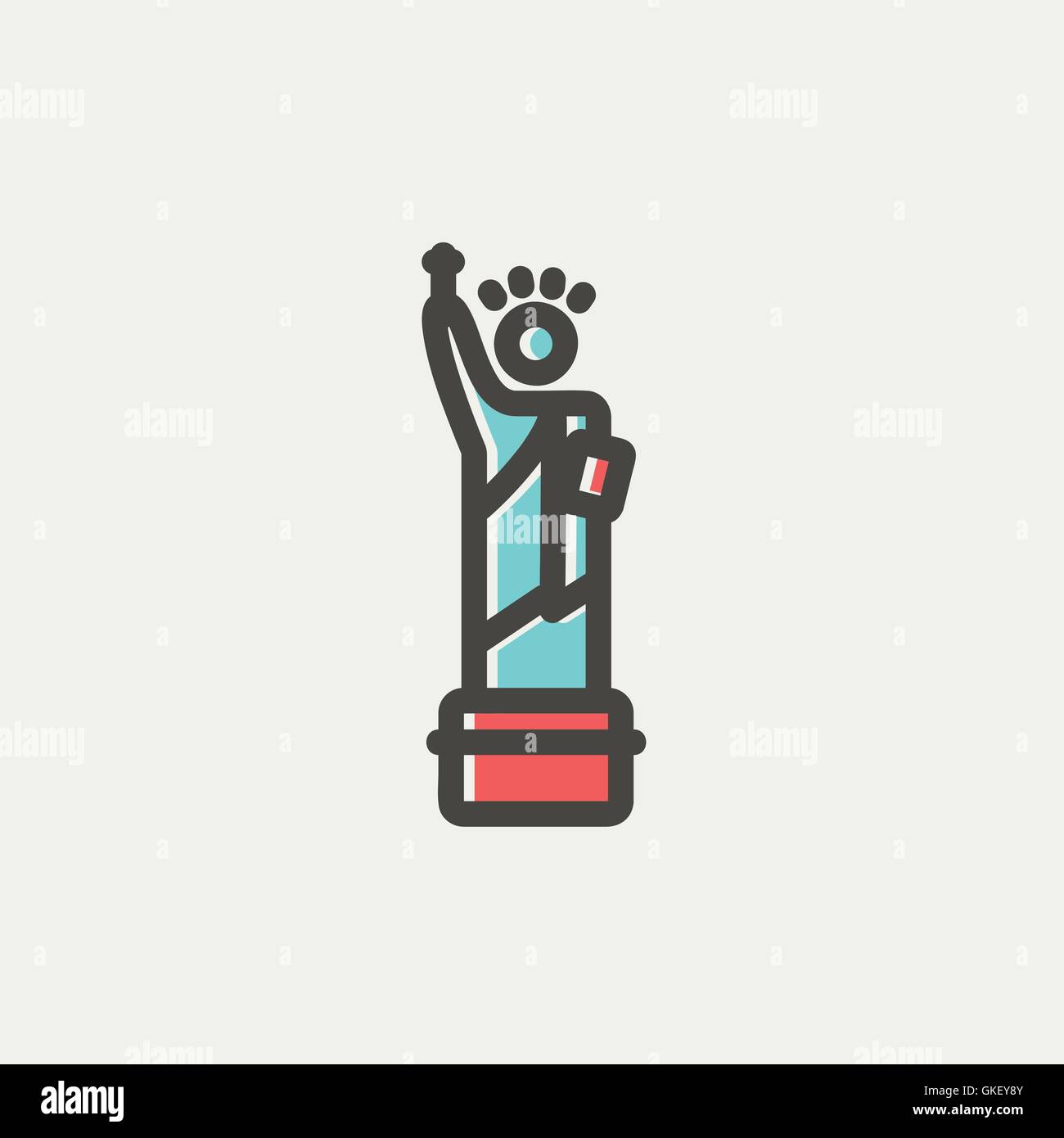 New york statue liberty outline Stock Vector Images - Alamy