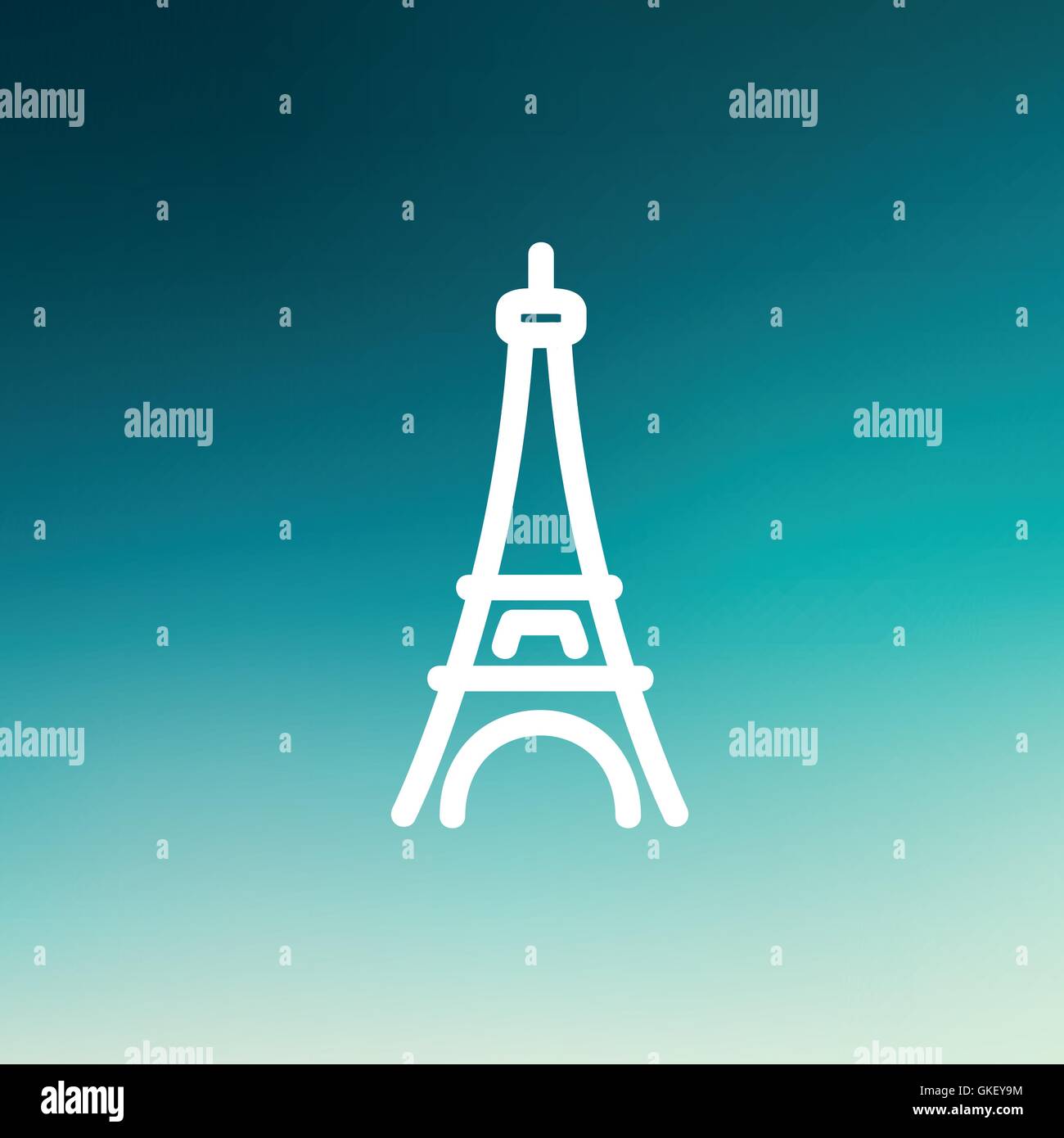 Paris Tower thin line icon Stock Vector Image & Art - Alamy