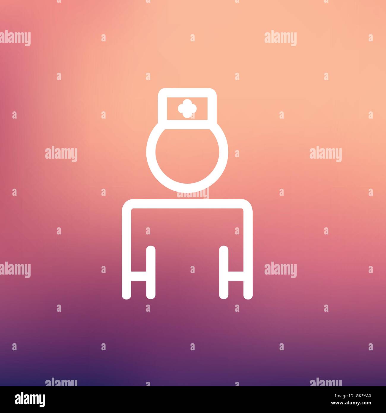 Nurse icon linear vector Stock Vector Images - Alamy
