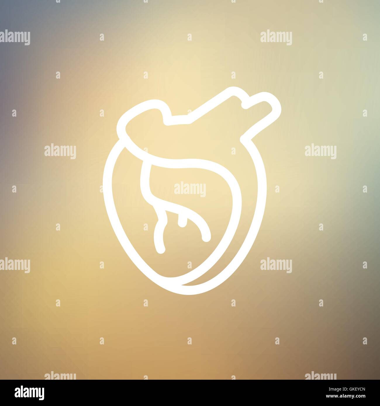 Human heart thin line icon Stock Vector Image & Art - Alamy