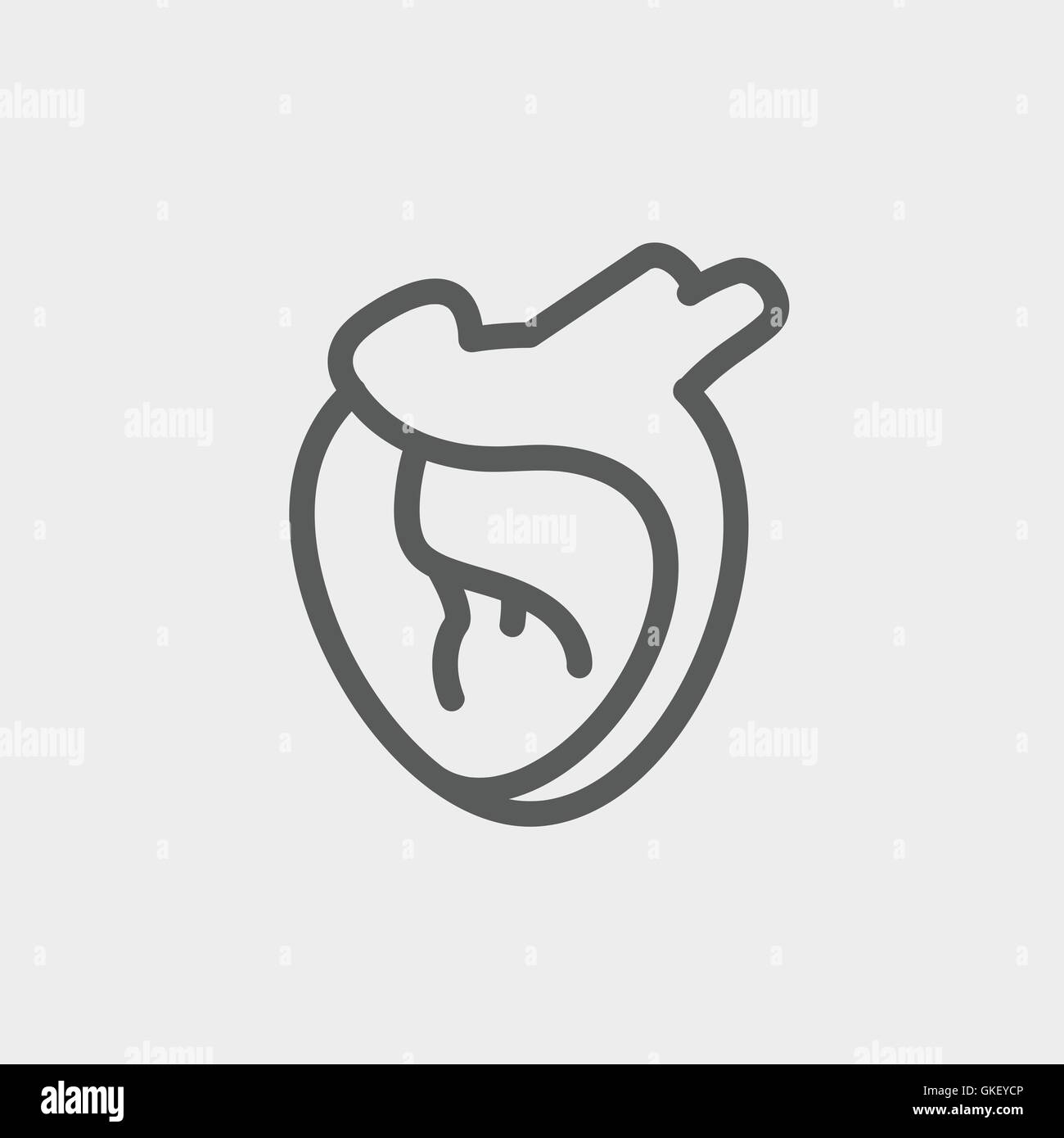 Heart rate thin line Black and White Stock Photos & Images - Alamy