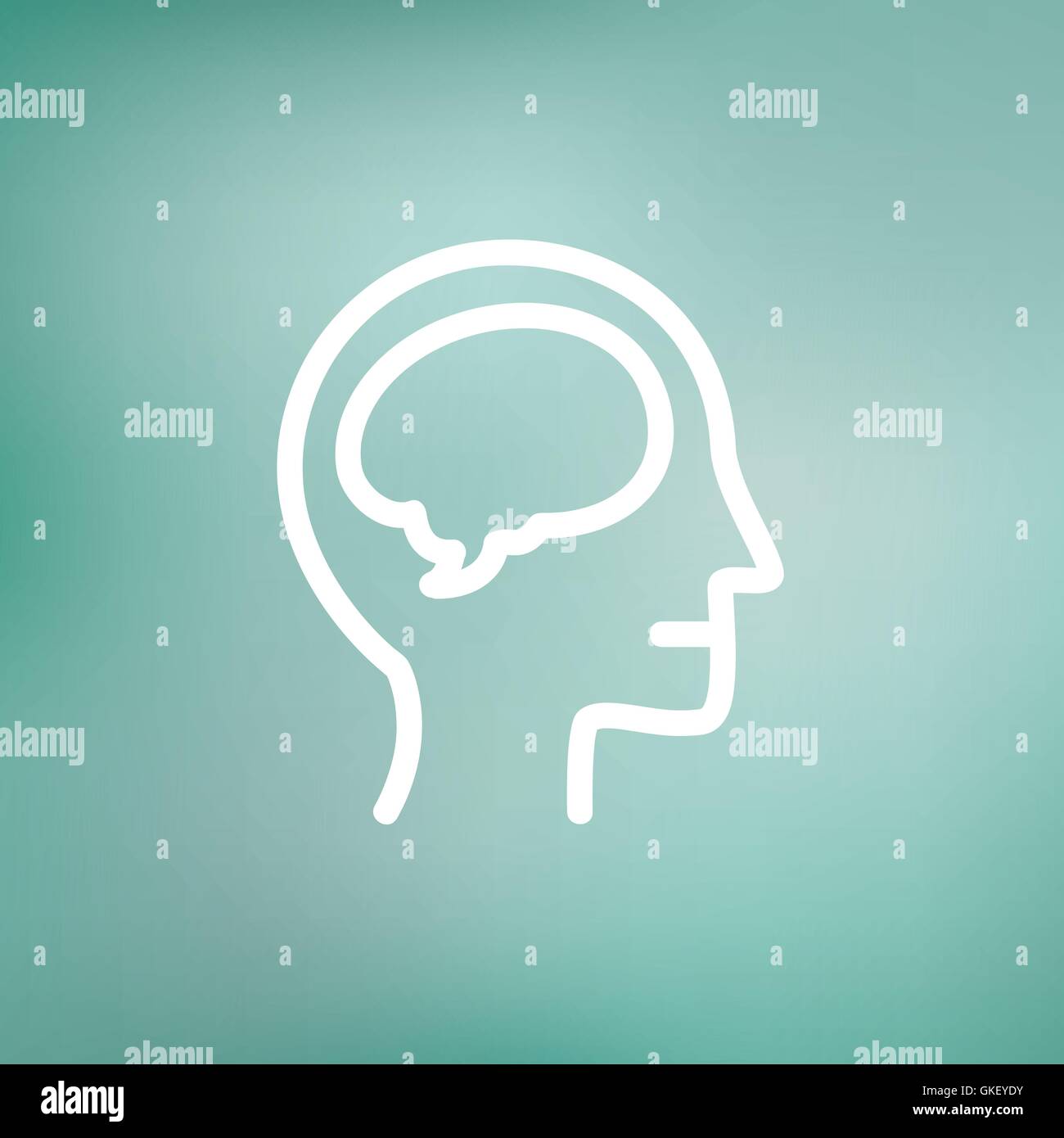 Neuron brain icon outline hi-res stock photography and images - Alamy