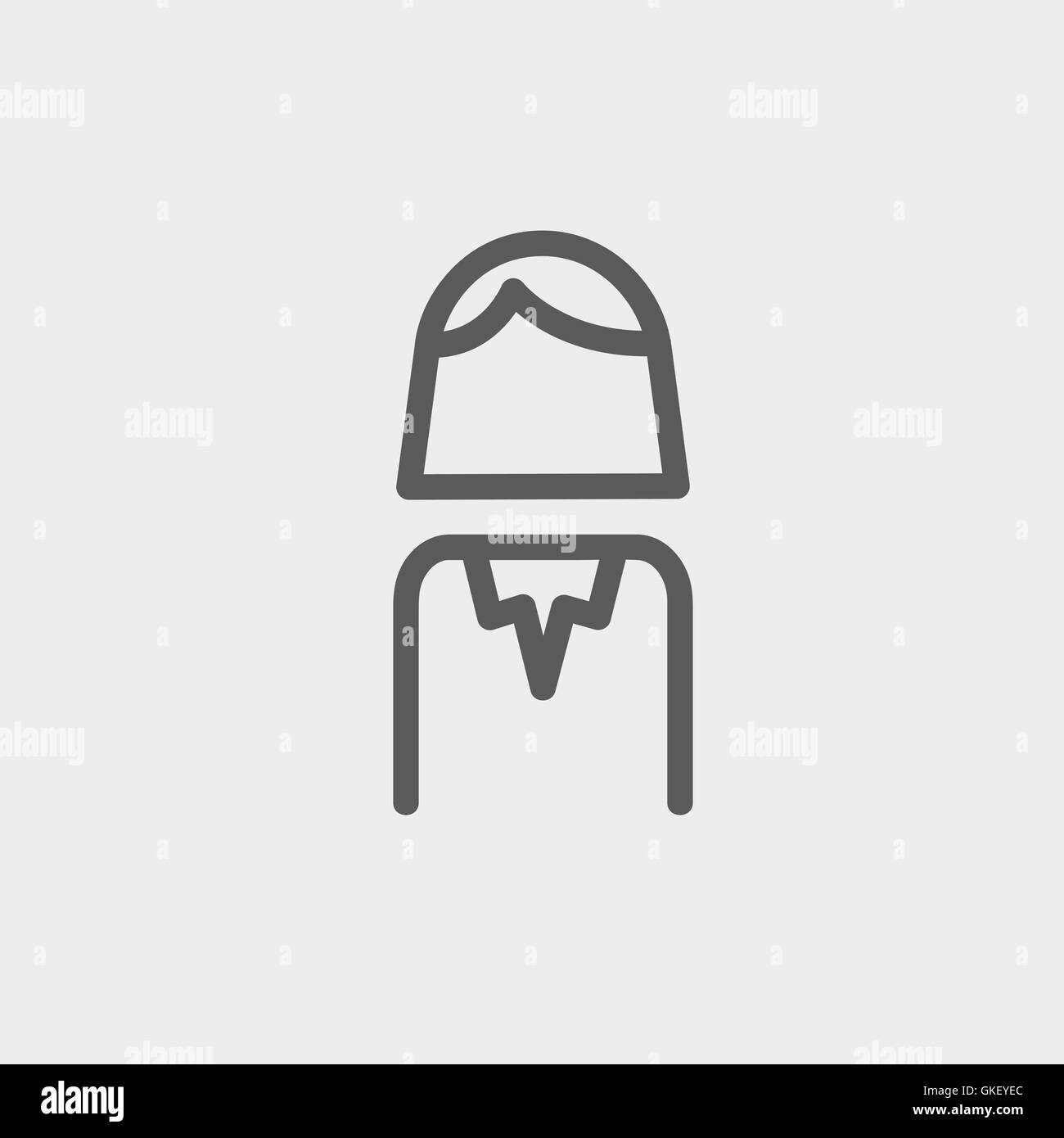 Female thin line icon Stock Vector Image & Art - Alamy