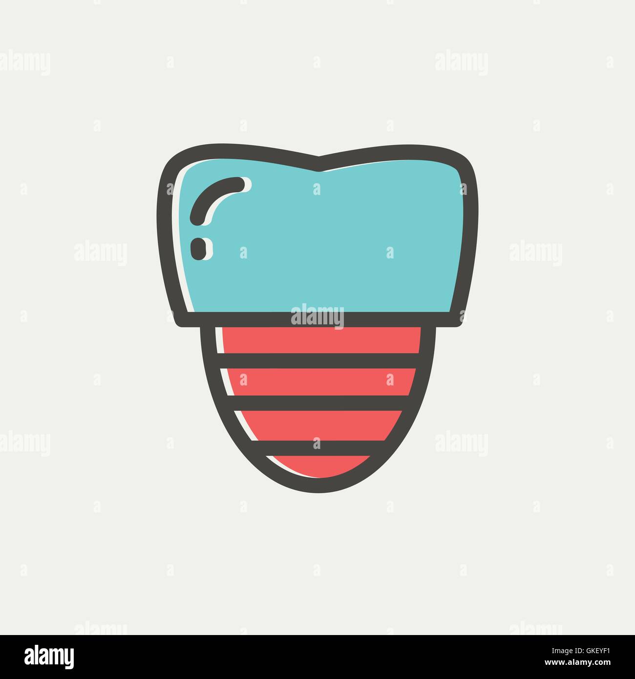 Dental tooth implant titanium Stock Vector Images - Alamy