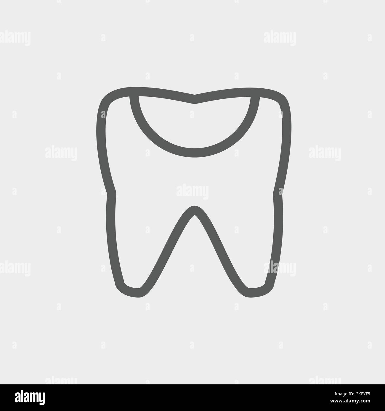 Cracked tooth line icon Stock Vector Images - Alamy