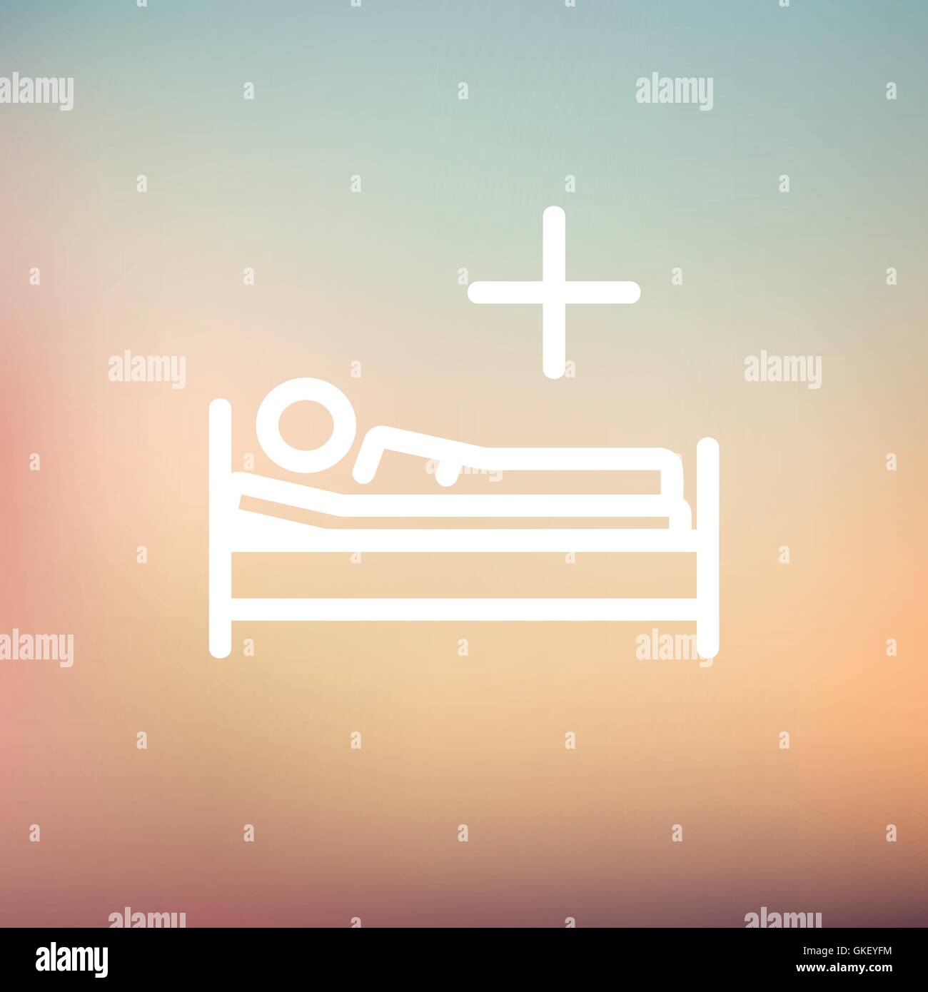 Patient hospital bed Stock Vector Images - Alamy