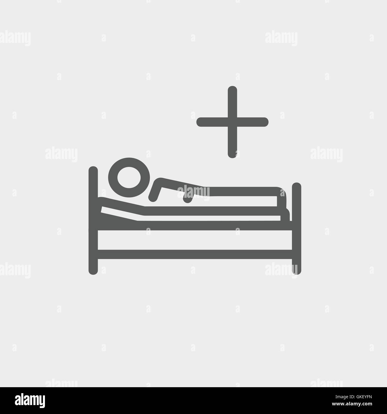Patient hospital bed Stock Vector Images - Alamy