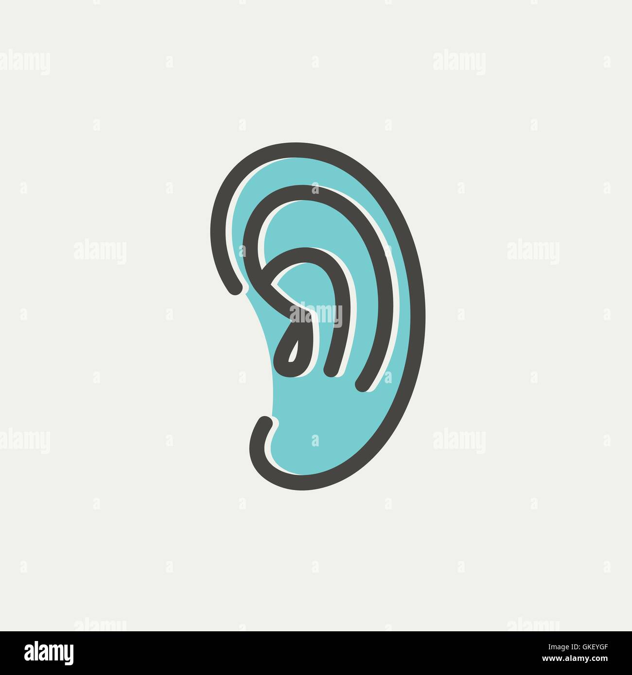 Human ear icon hi-res stock photography and images - Alamy