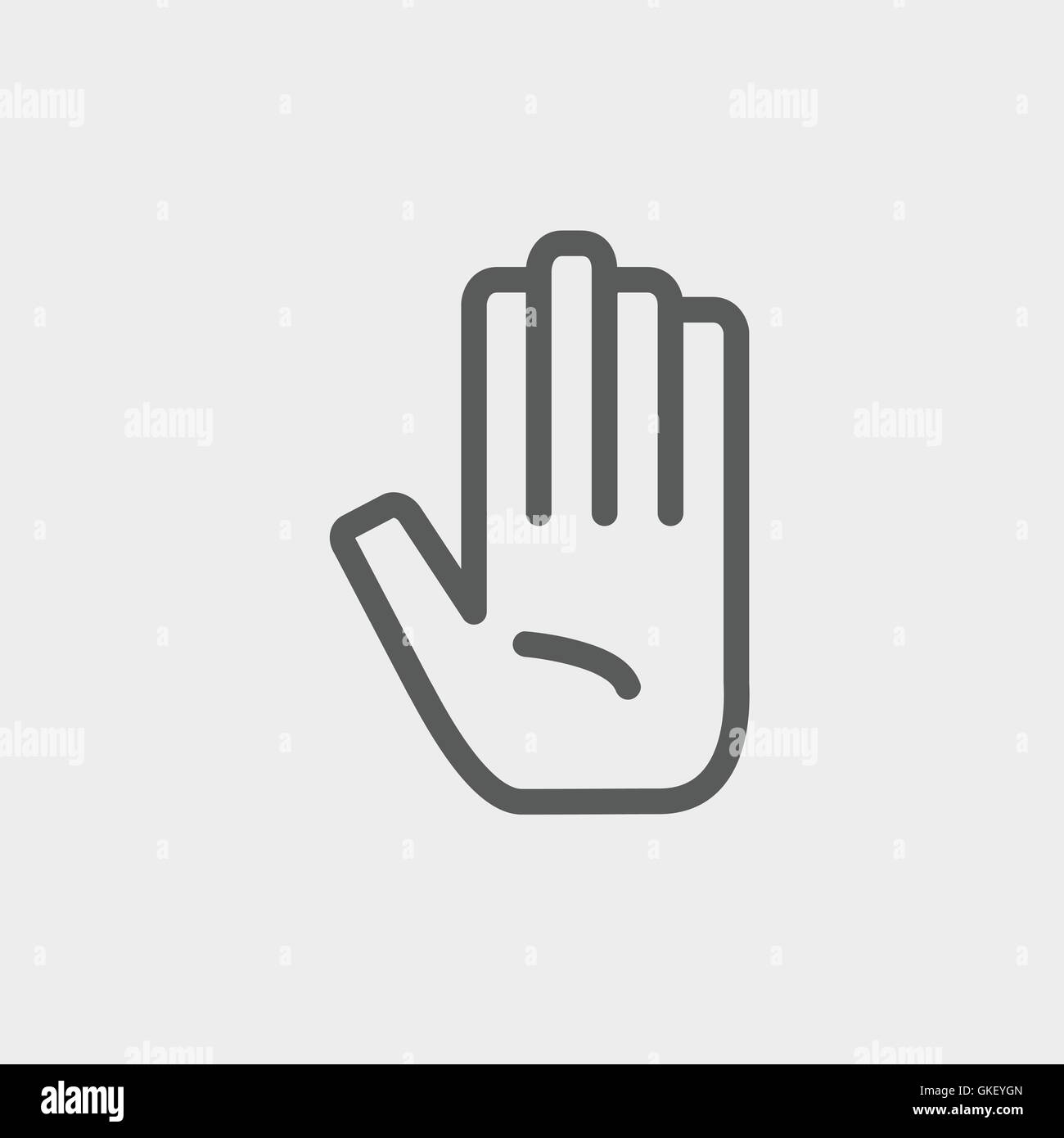 Hand thin line icon Stock Vector Image & Art - Alamy