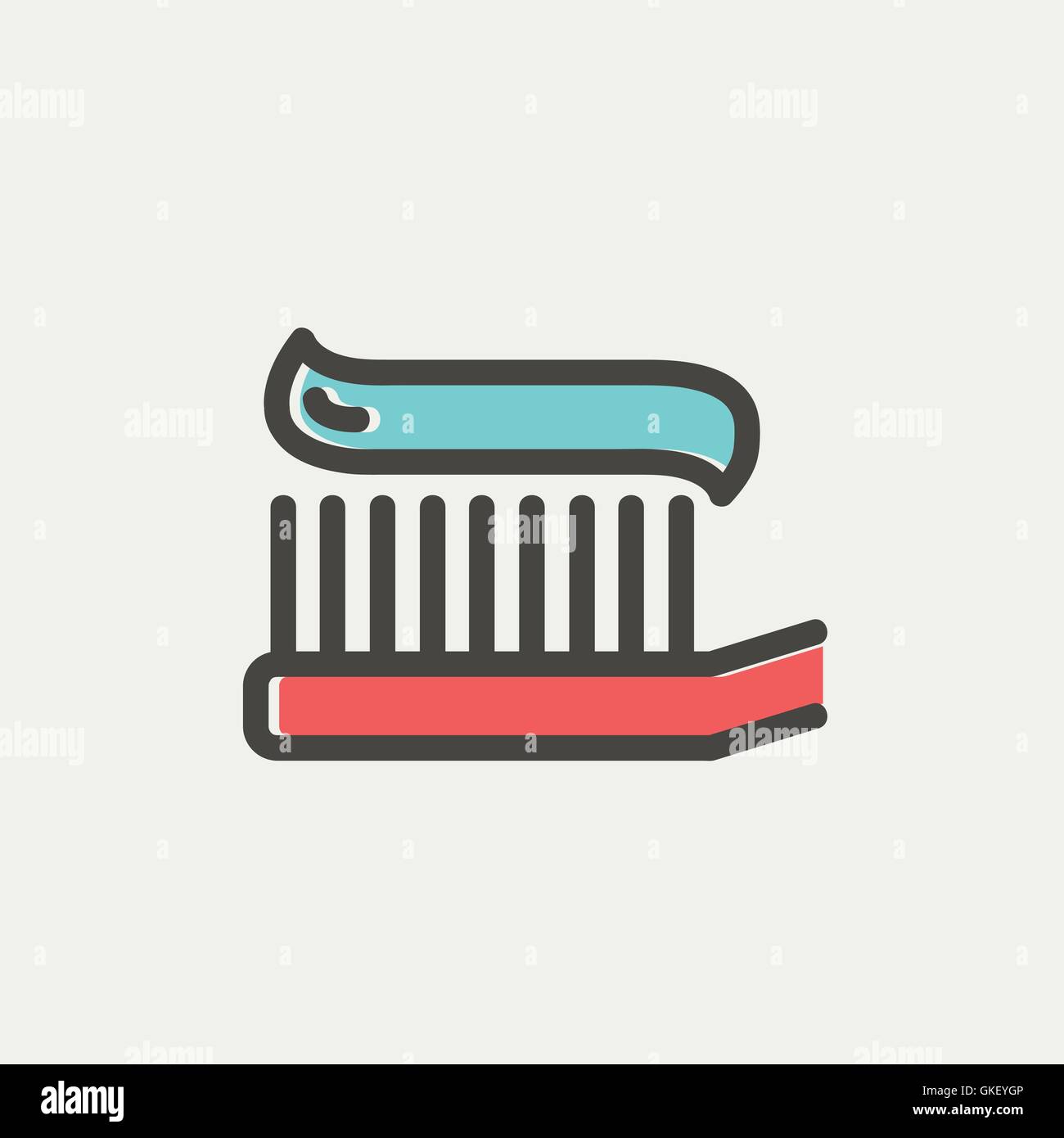 Toothbrush icon flat style Stock Vector Images - Alamy