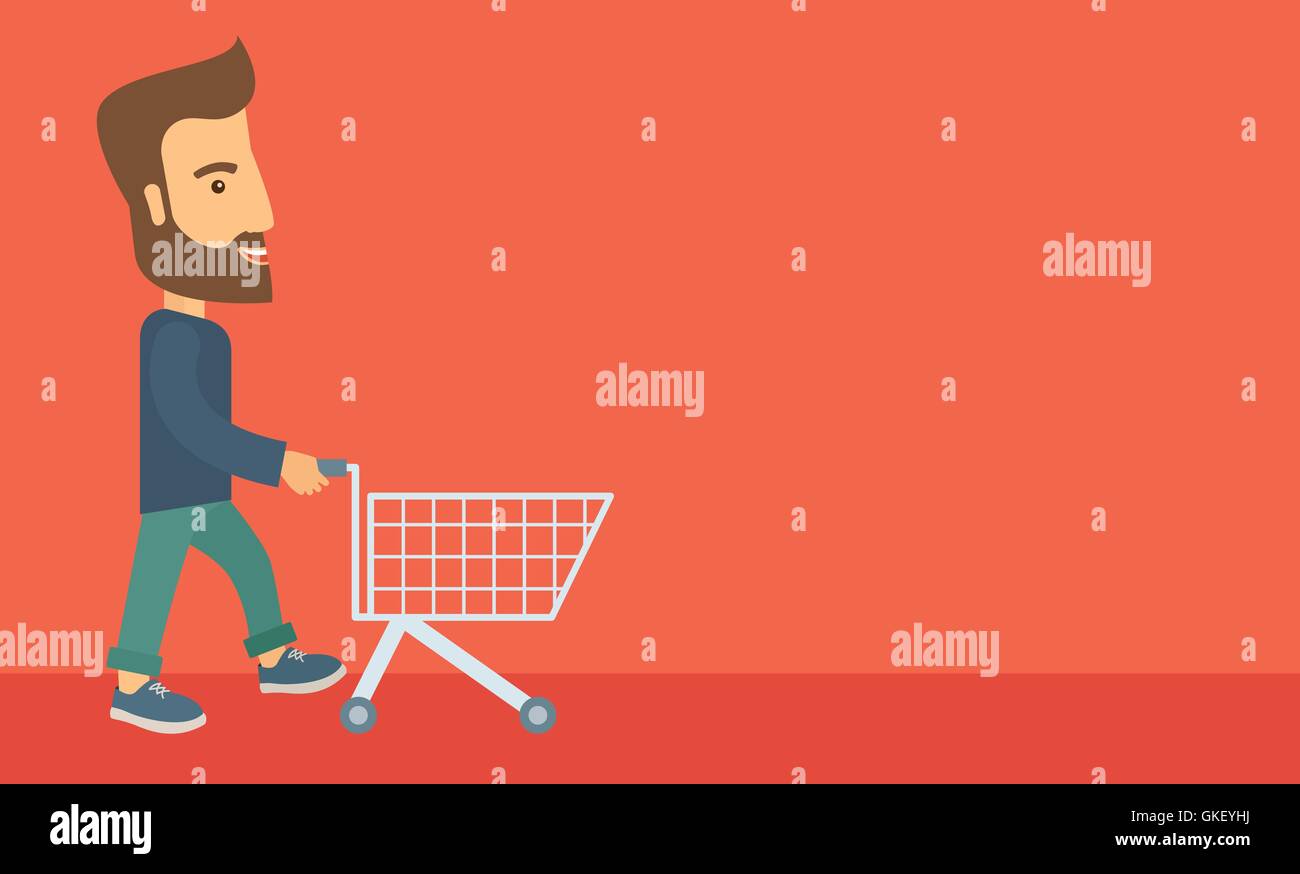 Man with empty cart Stock Vector Image & Art - Alamy