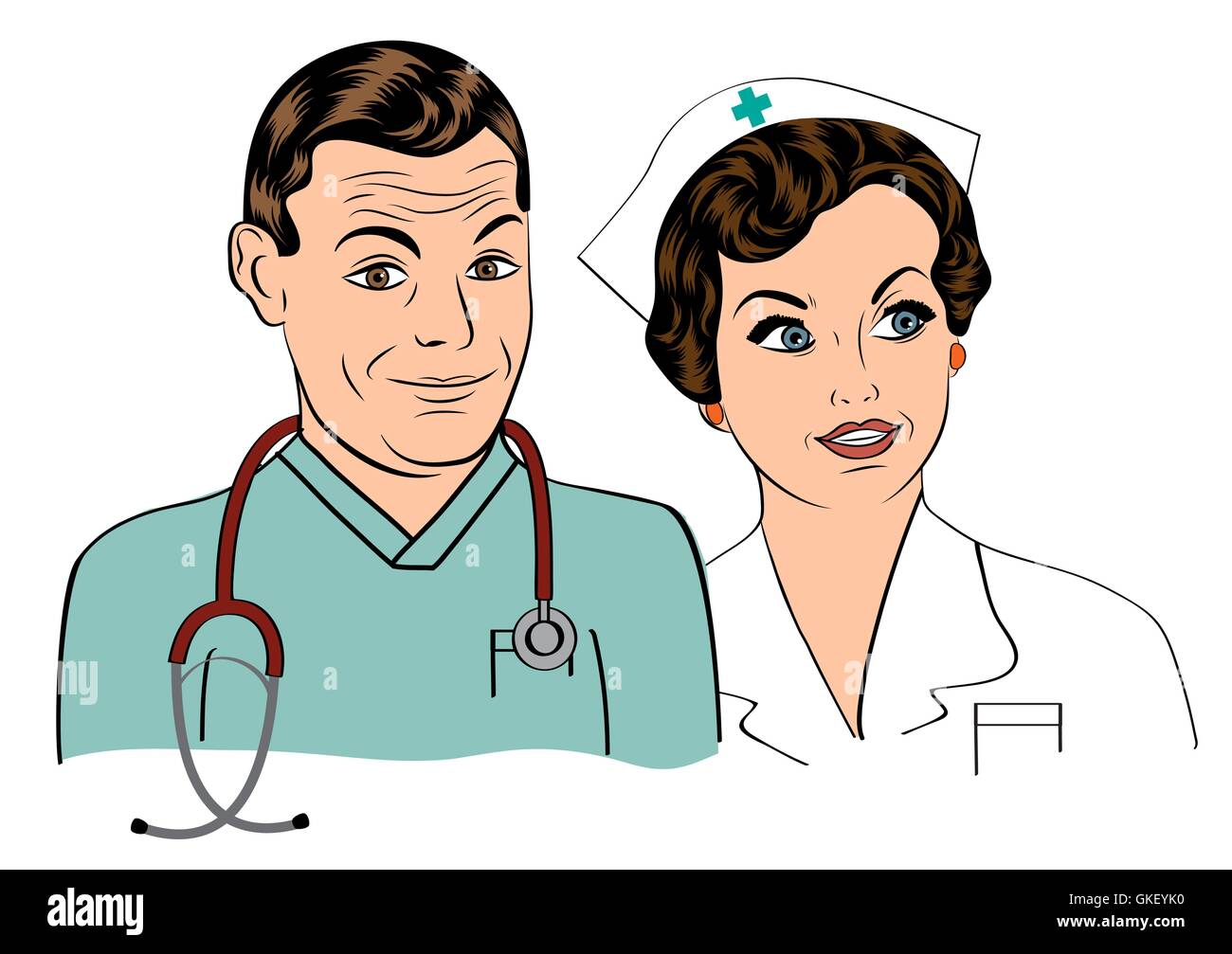 Happy man nurse medical Stock Vector Images - Alamy