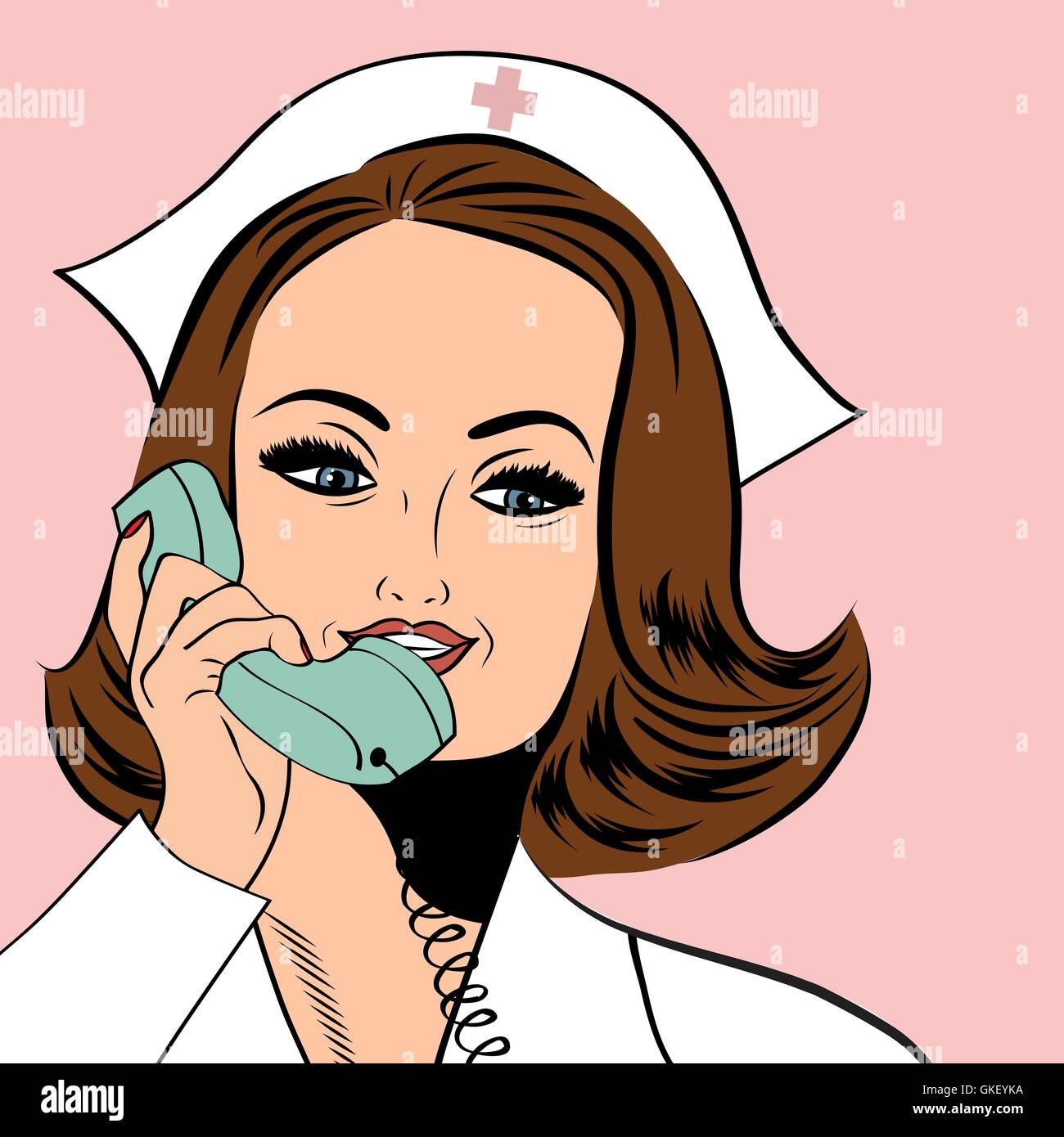 Beautiful friendly and confident nurse Stock Vector Image & Art - Alamy