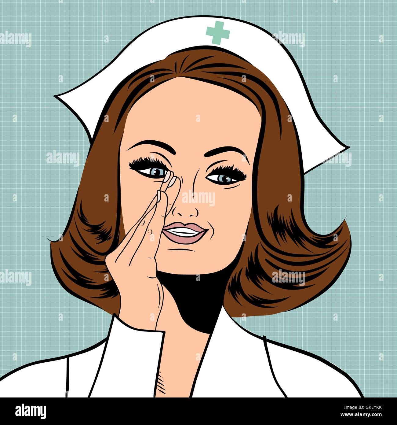 Beautiful friendly and confident nurse Stock Vector Image & Art - Alamy