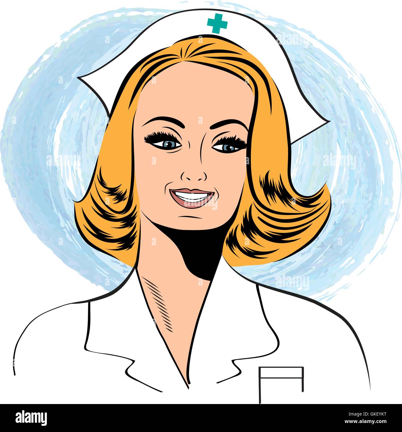 Beautiful friendly and confident nurse Stock Vector Image & Art - Alamy