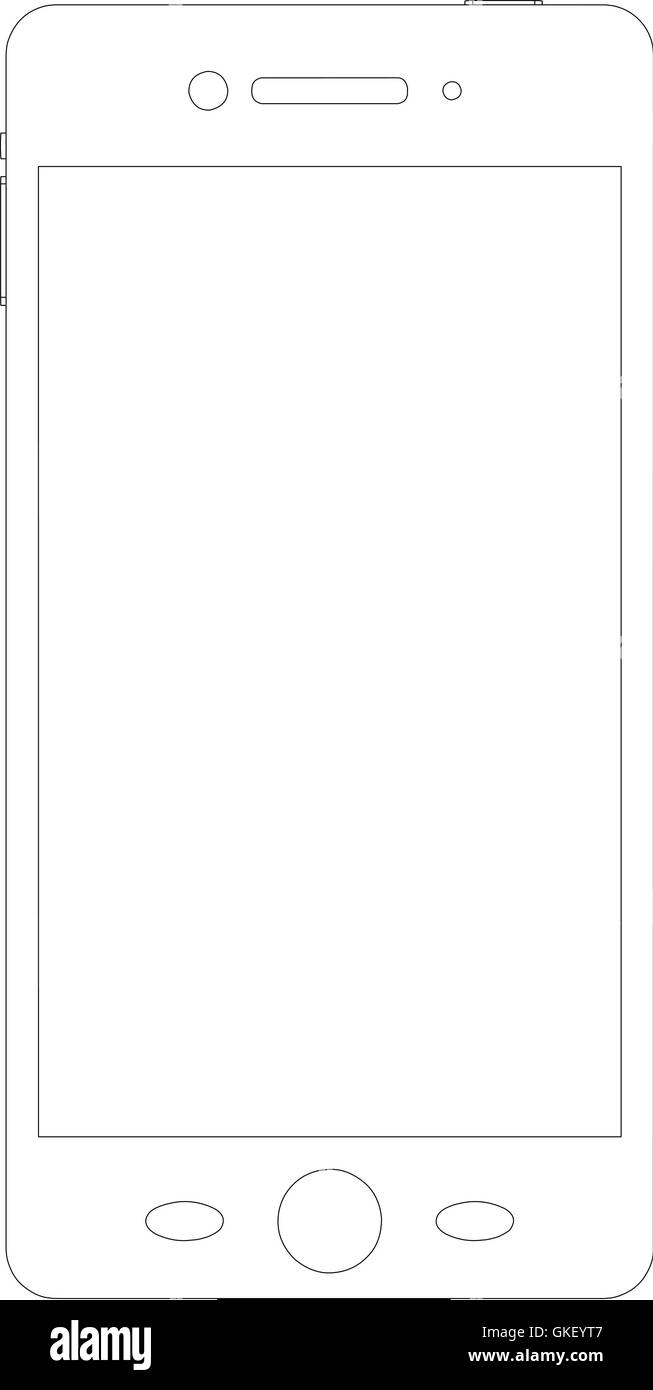 Smartphone sketch Stock Vector Images - Alamy
