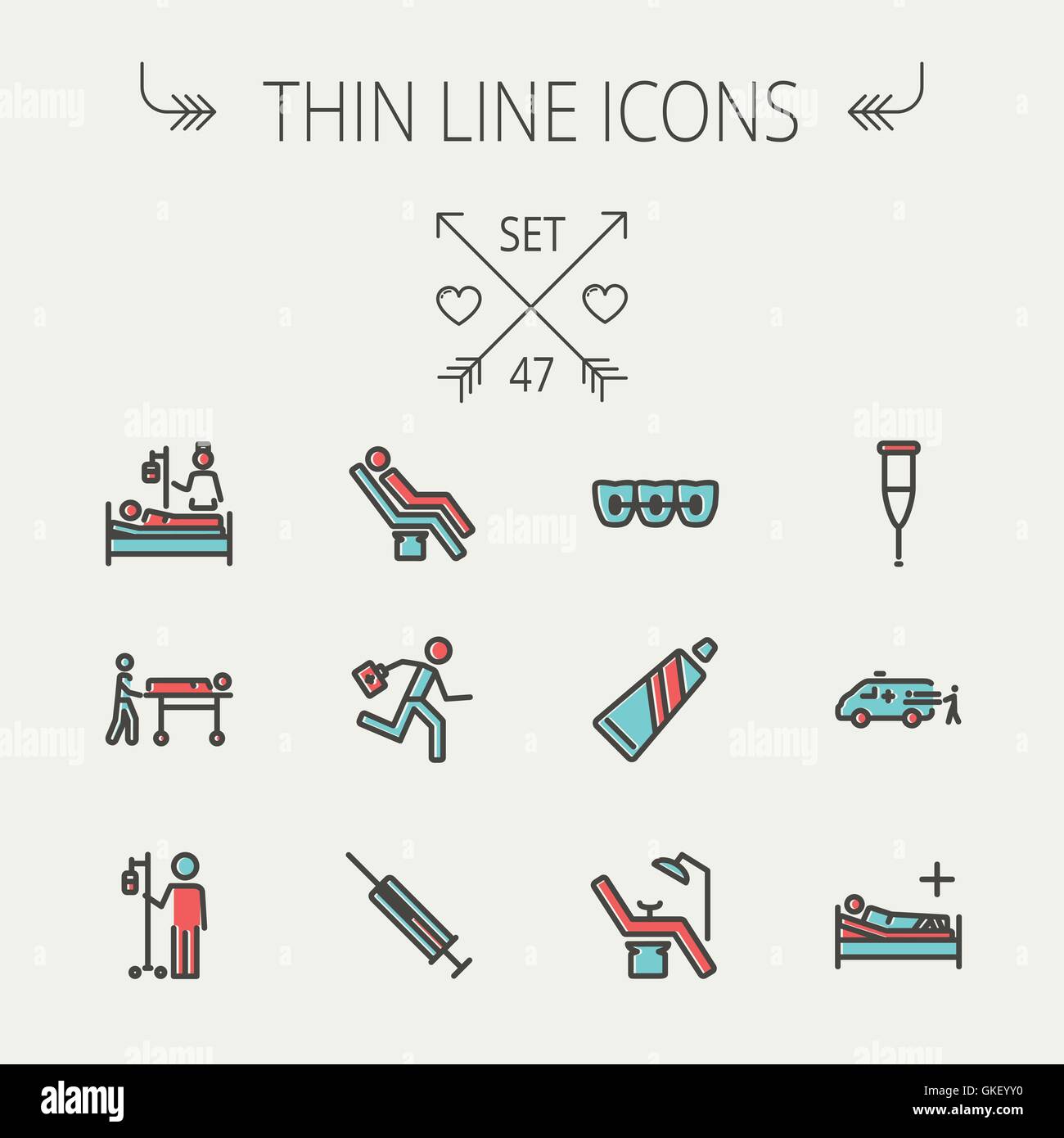 Black line medical symbol emergency Stock Vector Images - Alamy