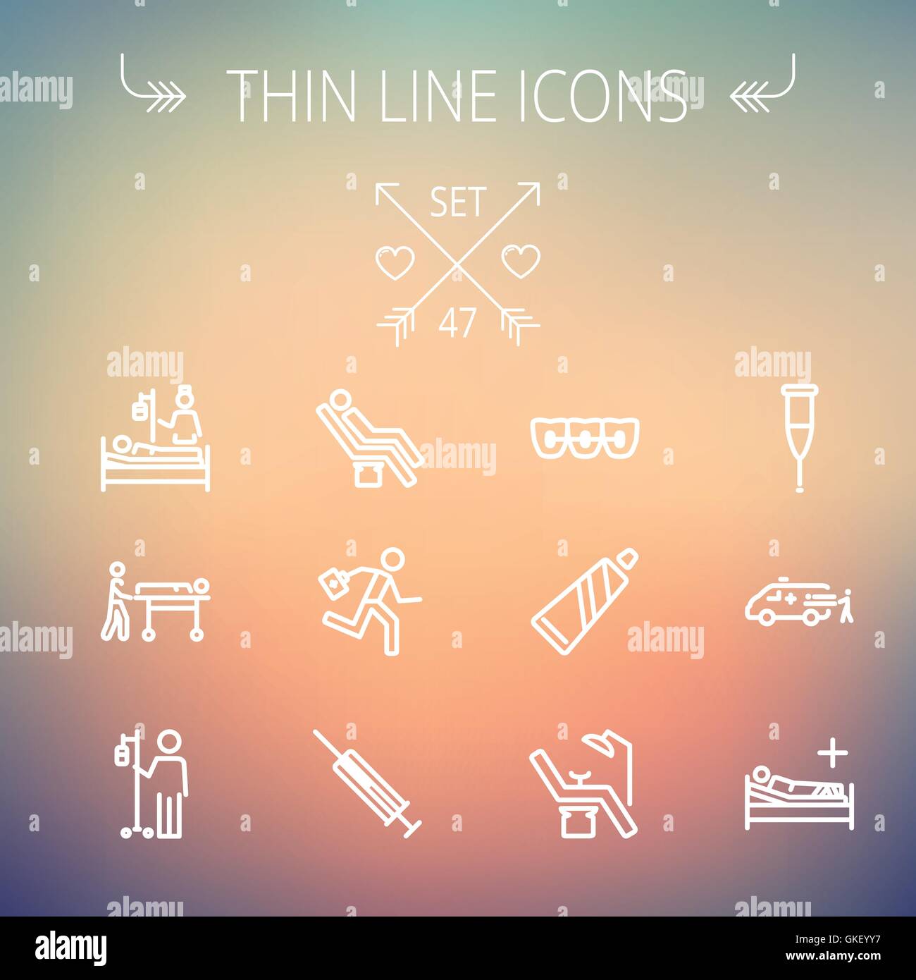 Medicine thin line icon set Stock Vector Image & Art - Alamy