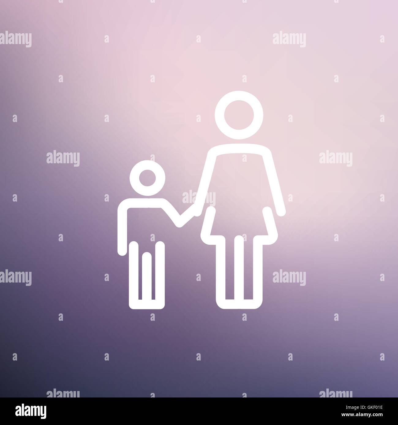 Mother and child thin line icon Stock Vector Image & Art - Alamy
