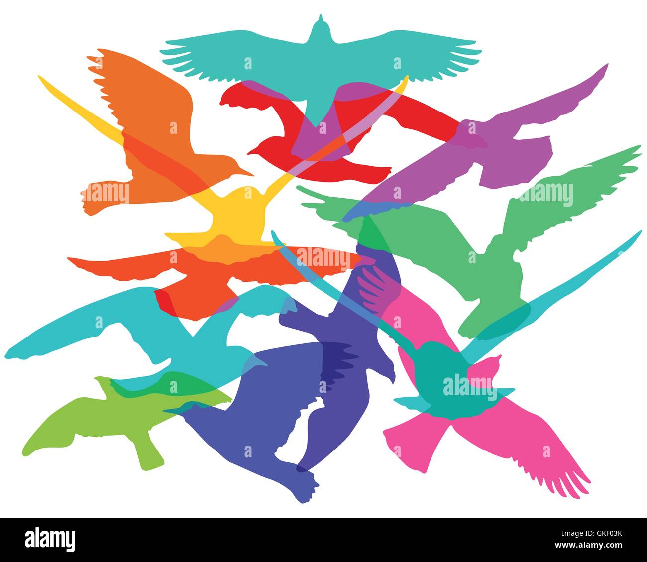 Moving the flock Stock Vector Images - Alamy