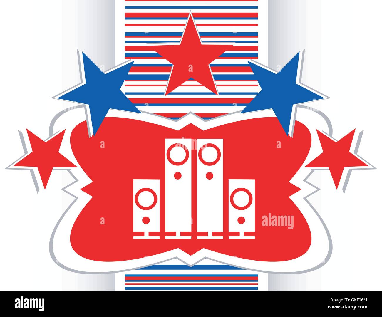 Speaker. Button. icon isolated on white background vector Stock Vector ...