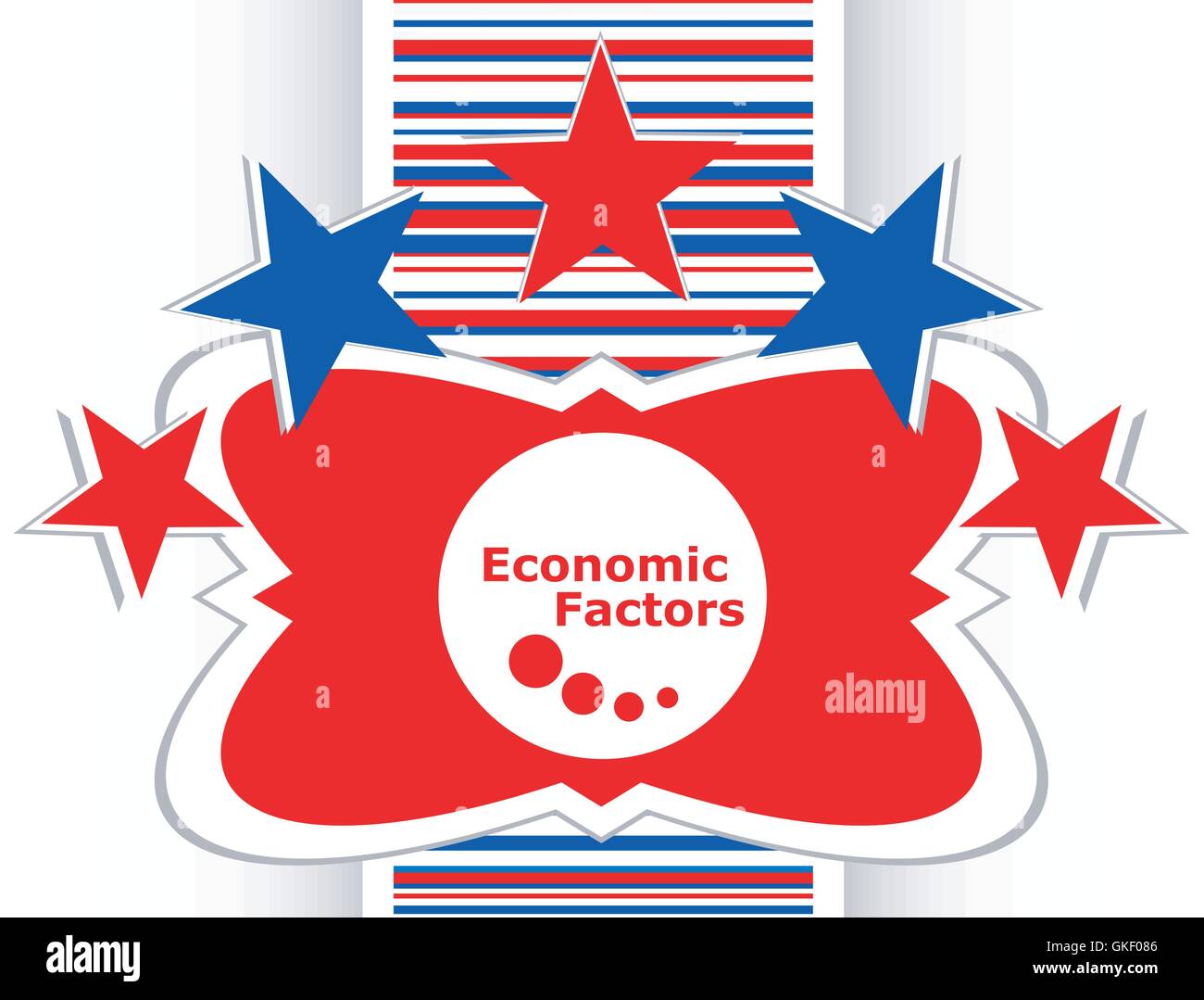 economic factors web button, icon isolated on white vector Stock Vector ...