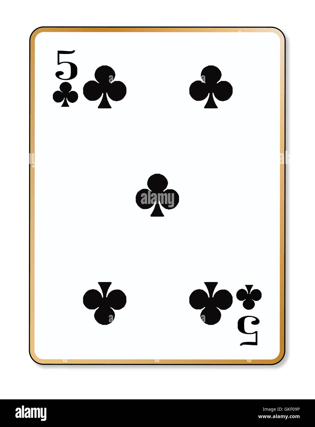 5 of spades Stock Vector Images - Alamy