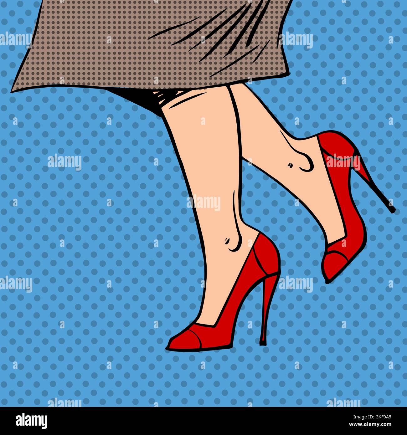 Cartoon female legs hi-res stock photography and images - Alamy