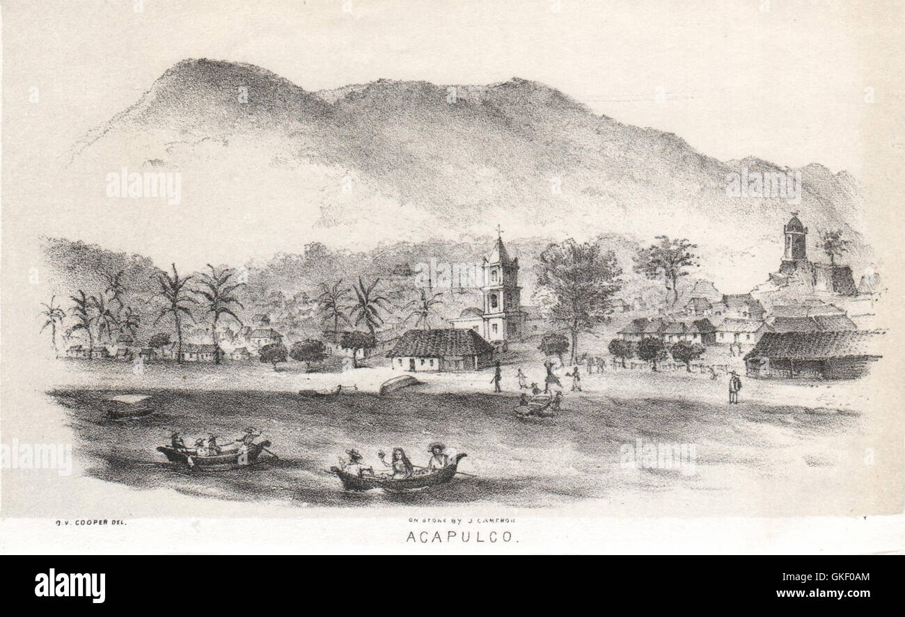 Acapulco mexico drawing hi-res stock photography and images - Alamy