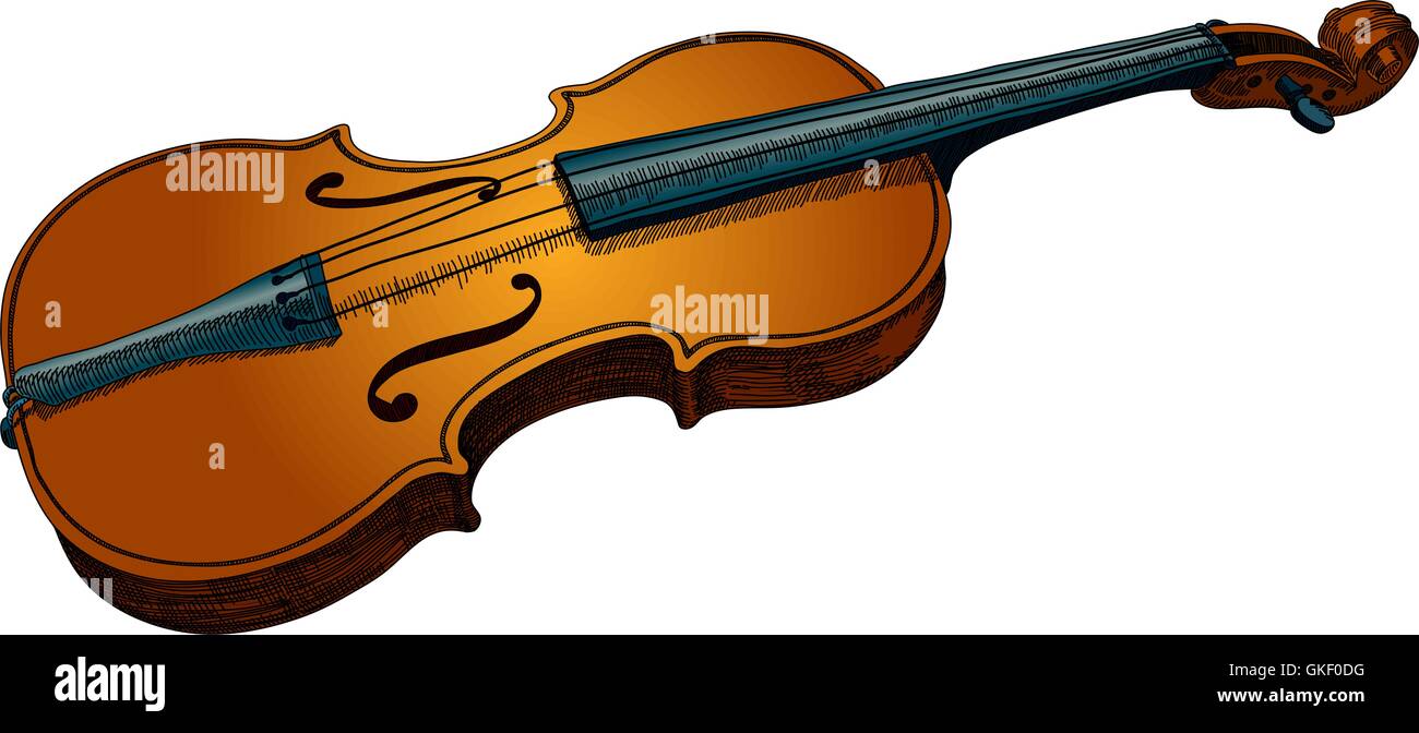 Violin shape Stock Vector Images - Alamy