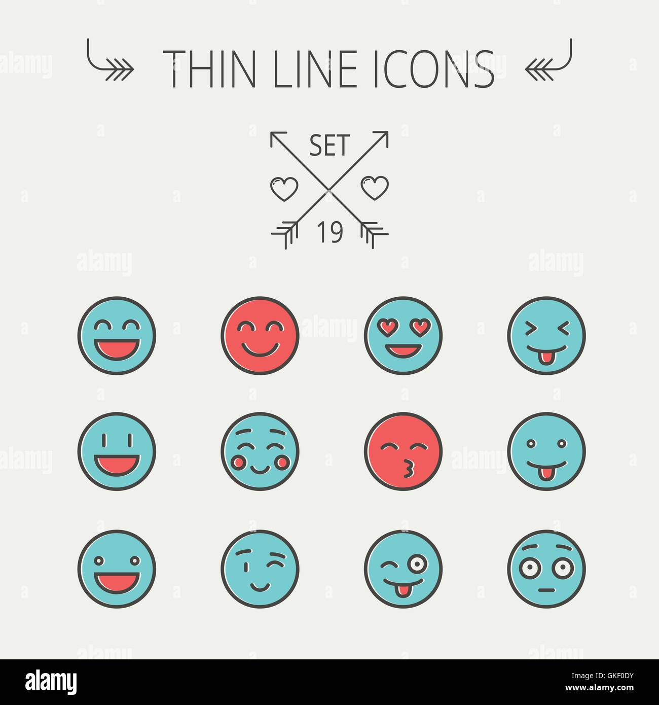 Emoji emoticon smiley vector set hi-res stock photography and images ...