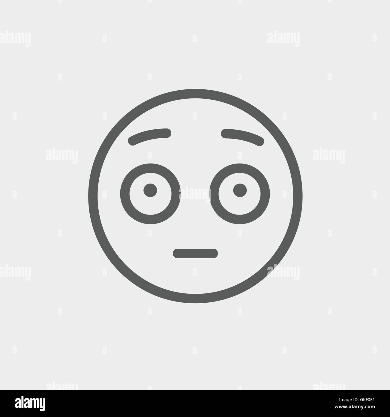 Blue line smile face icon Stock Vector Images - Alamy