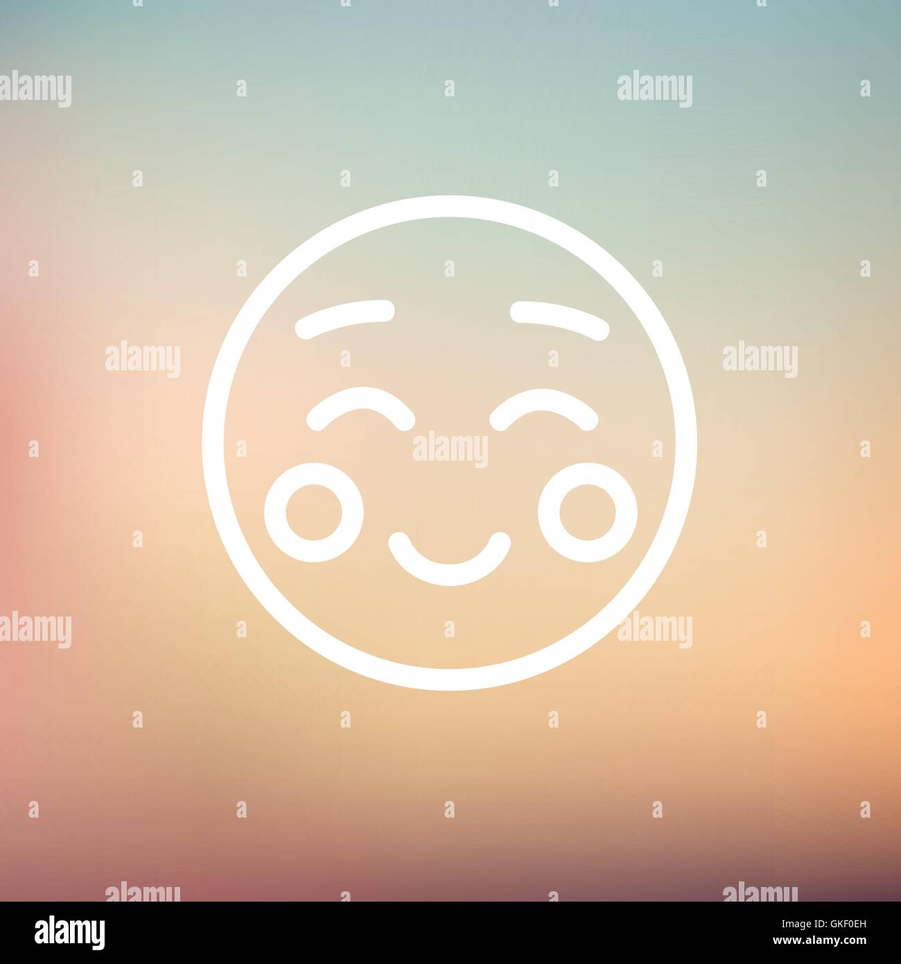 Overjoyed thin line icon Stock Vector Image & Art - Alamy