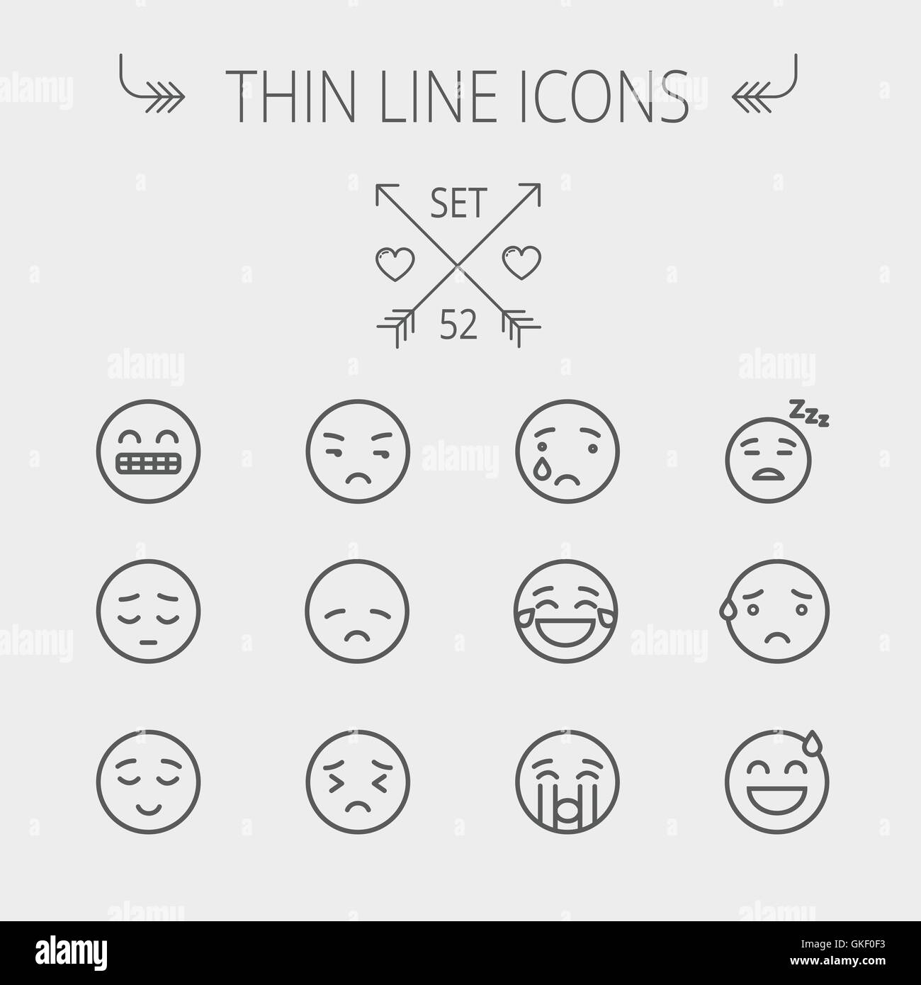 Crying emoji outline hi-res stock photography and images - Alamy