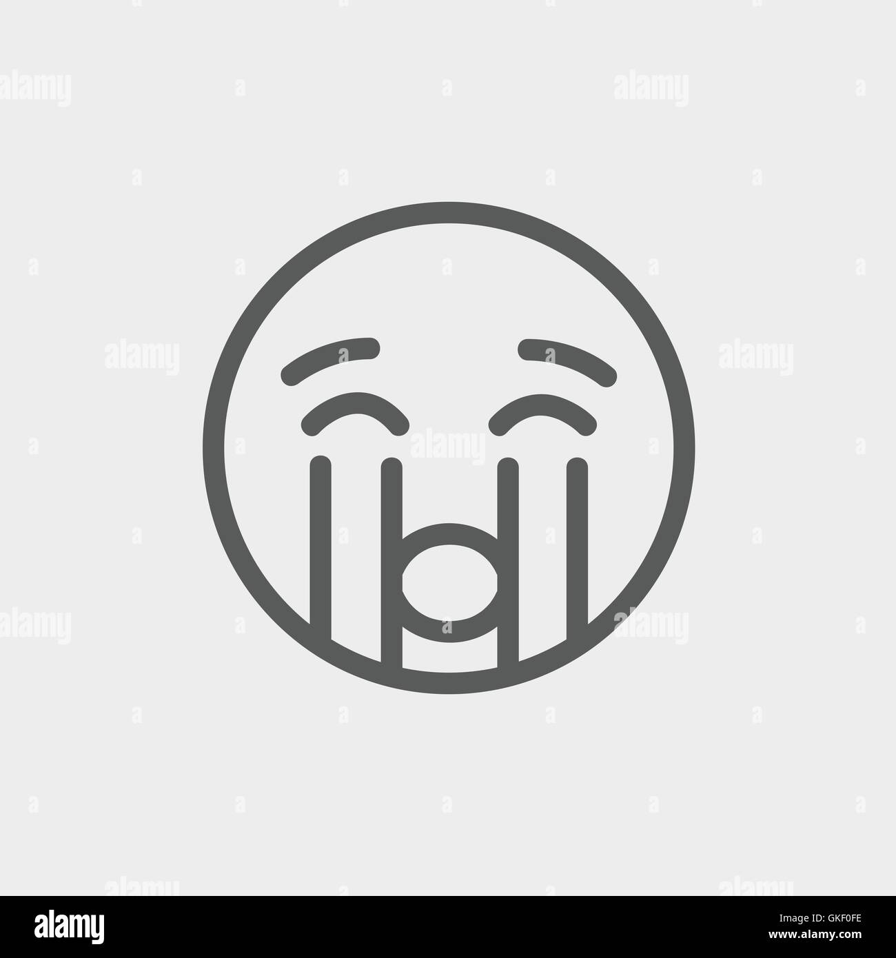 Anger feeling icon outline hi-res stock photography and images - Alamy
