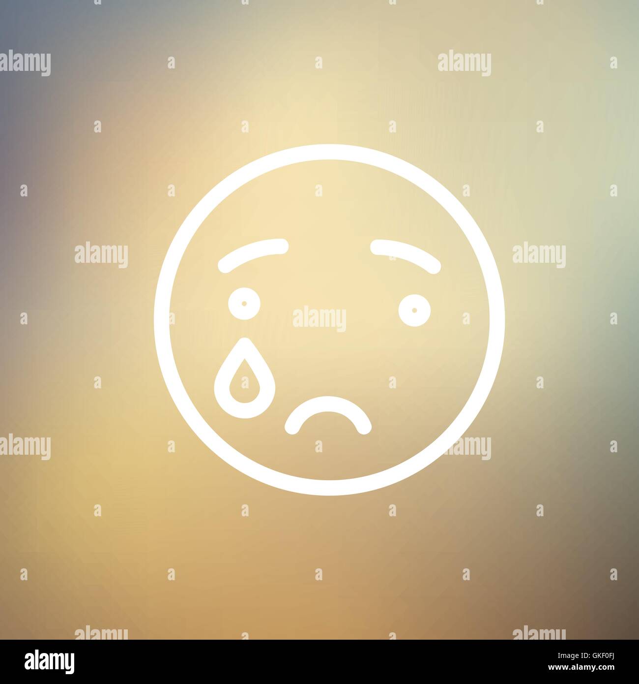Crying thin line icon Stock Vector Image & Art - Alamy