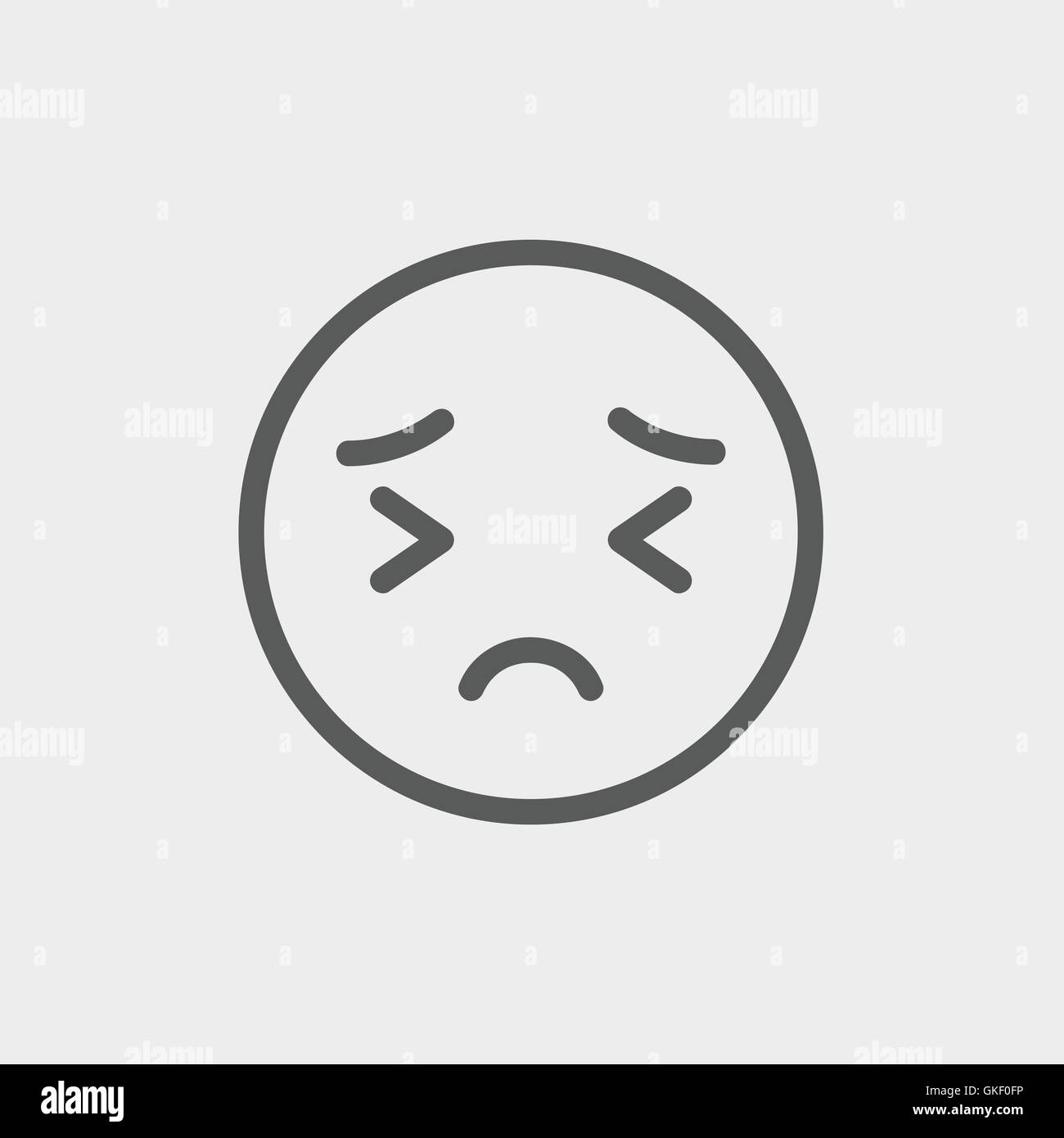 Head migraine icon outline hi-res stock photography and images - Alamy