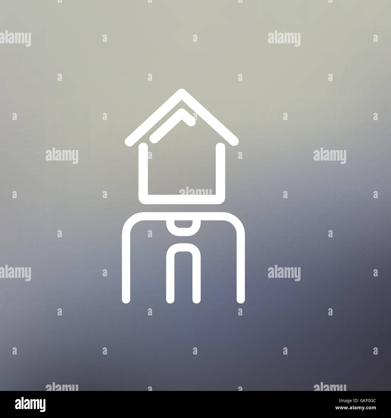 Real estate agent thin line icon Stock Vector Image & Art - Alamy